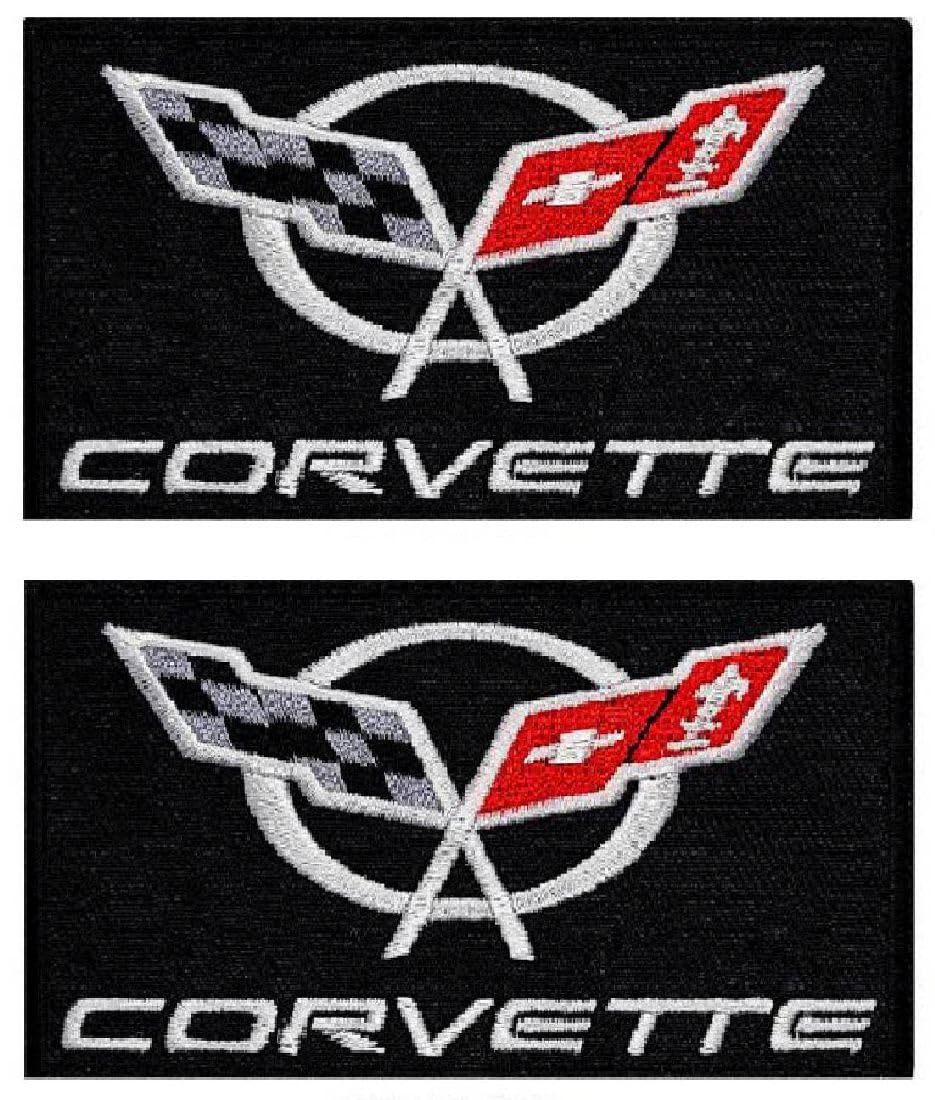 Amazon.com: Patch Force Corvette Racing Checkered Flags Patch 2PC ...