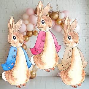 Amazon.com: Peter Rabbit Cutout Prop, Baby Shower Backdrop, Easter ...