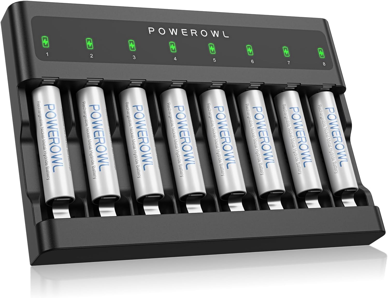 Amazon.com: 1000mAh Rechargeable AAA Batteries with Smart 8 Bay Battery ...