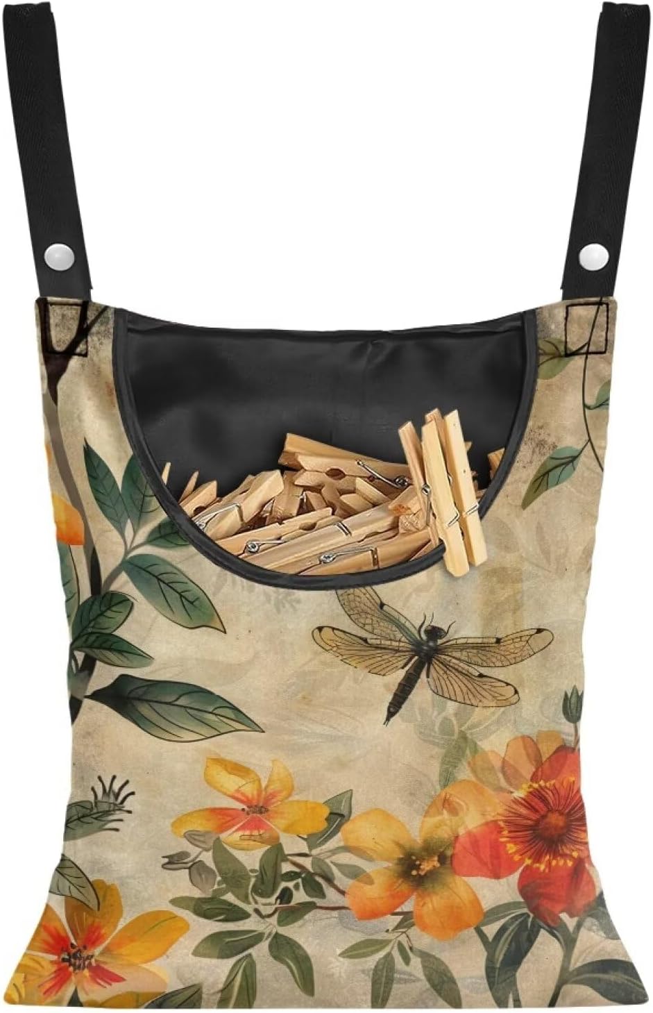 Amazon.com: Bivxisrvo Dragonfly Clothes Pin Bag Clothespin Bag Holder ...