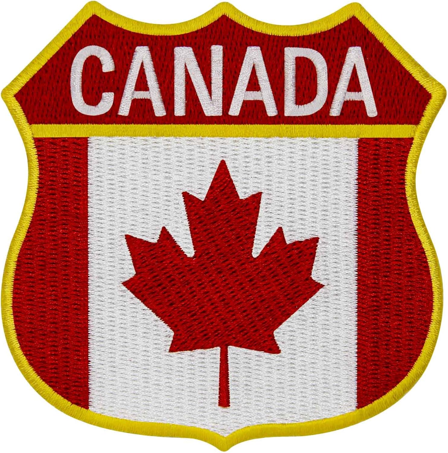 Amazon.com: EmbTao Canada Shield Flag Patch Embroidered Canadian National Badge Biker Applique ...