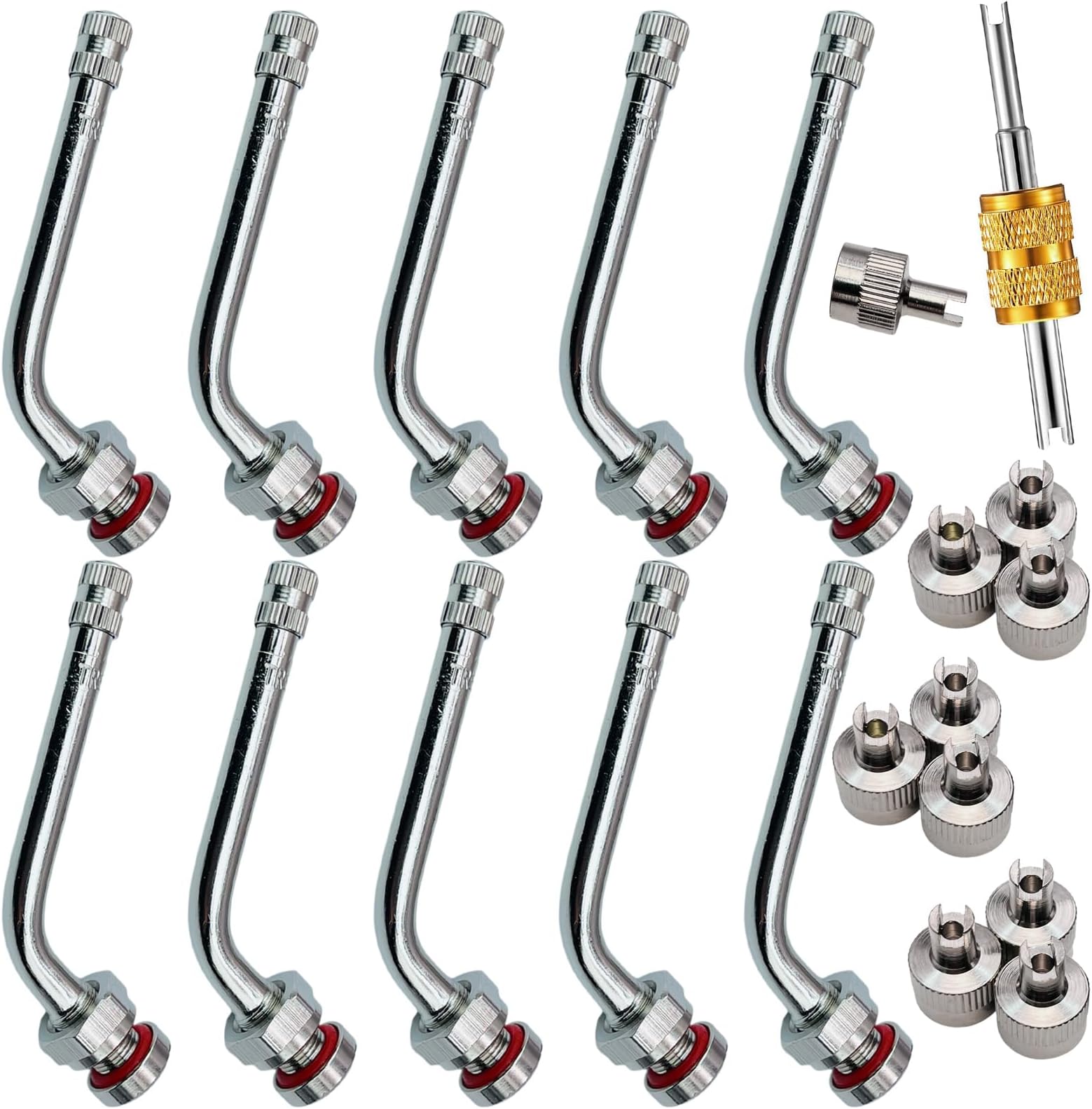 Amazon.com: TR545D Truck Tire Valve Stems, 60 Degree Brass Valve Stems ...