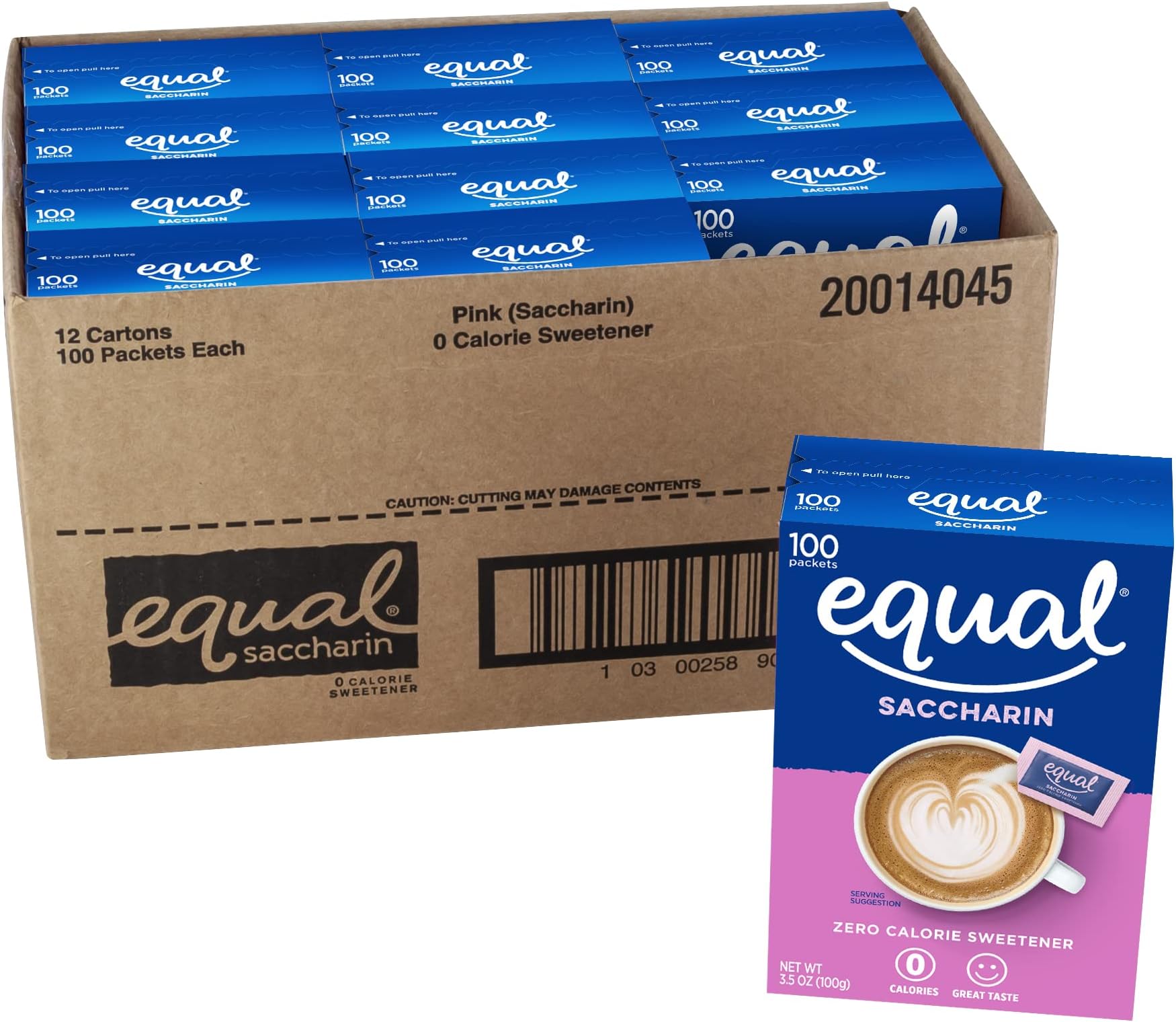 Amazon.com: EQUAL Pink 0 Calorie Sweetener, Saccharin Sugar Substitute ...
