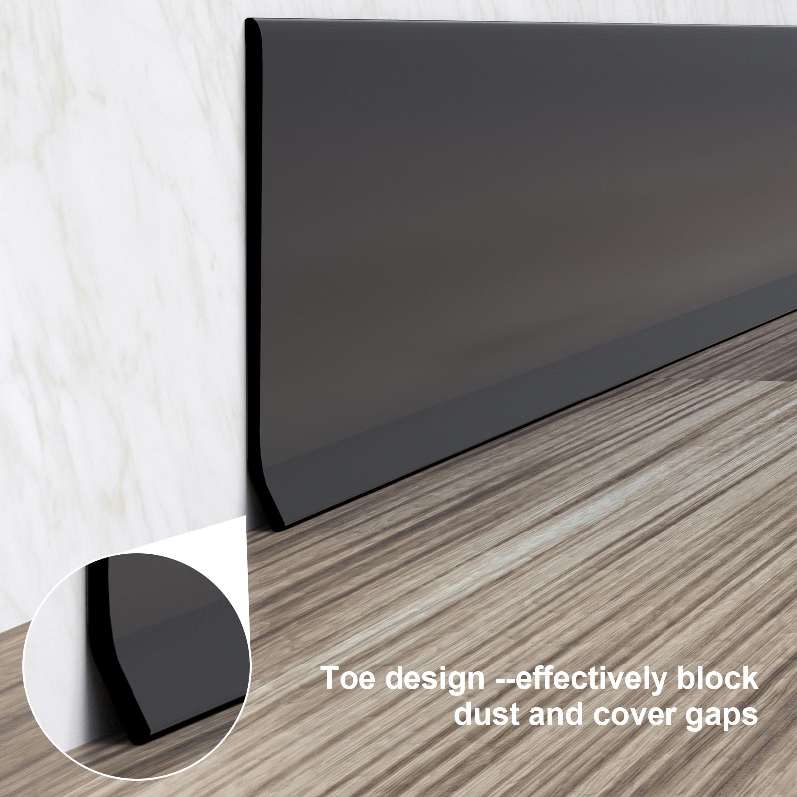 Snapklik.com : Pluden Flexible Baseboard Molding Trim, 3 Inch