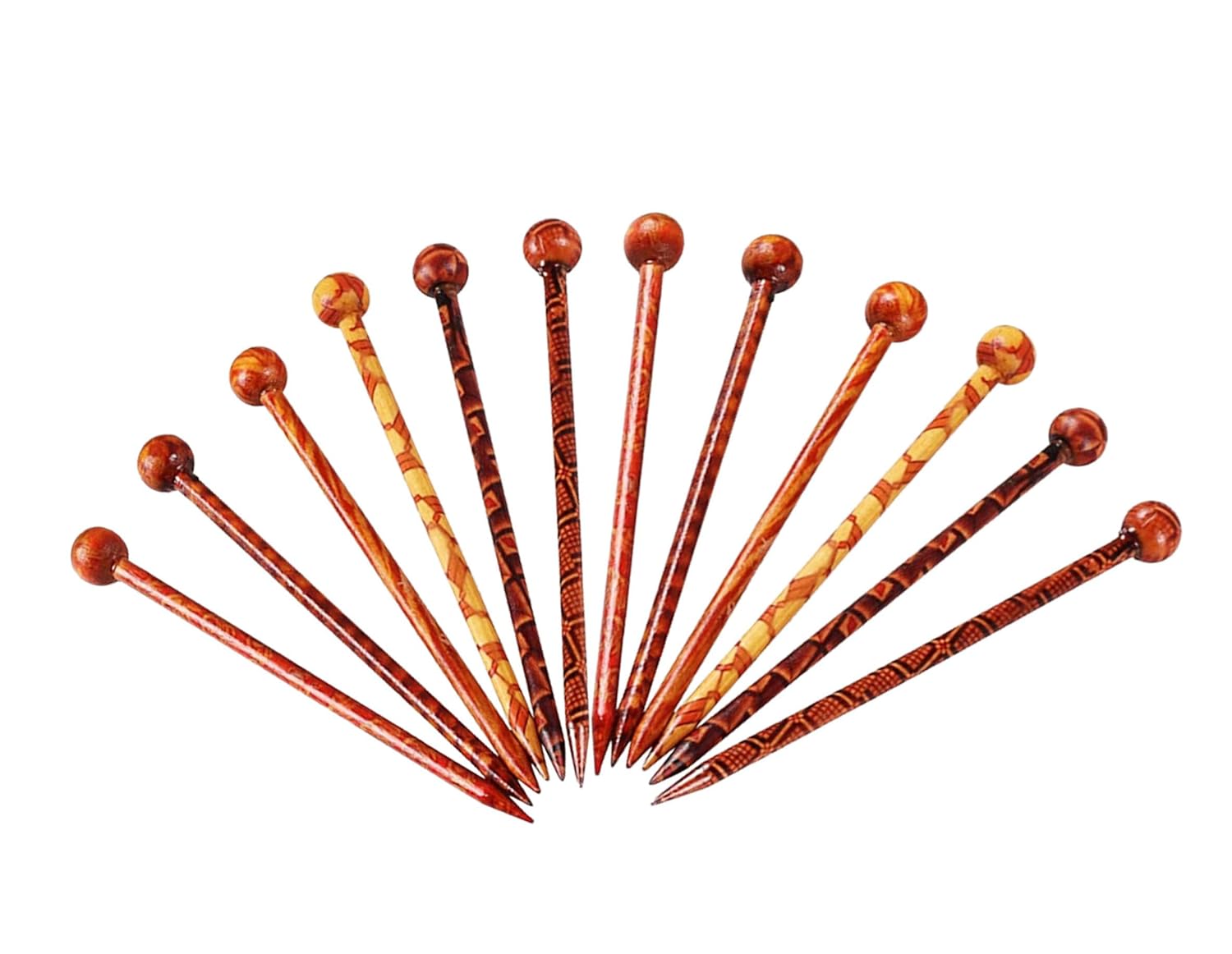 Buy Trendy Works 12 Pieces Wooden Juda Sticks Hair Updo Sticks Hair Bun ...