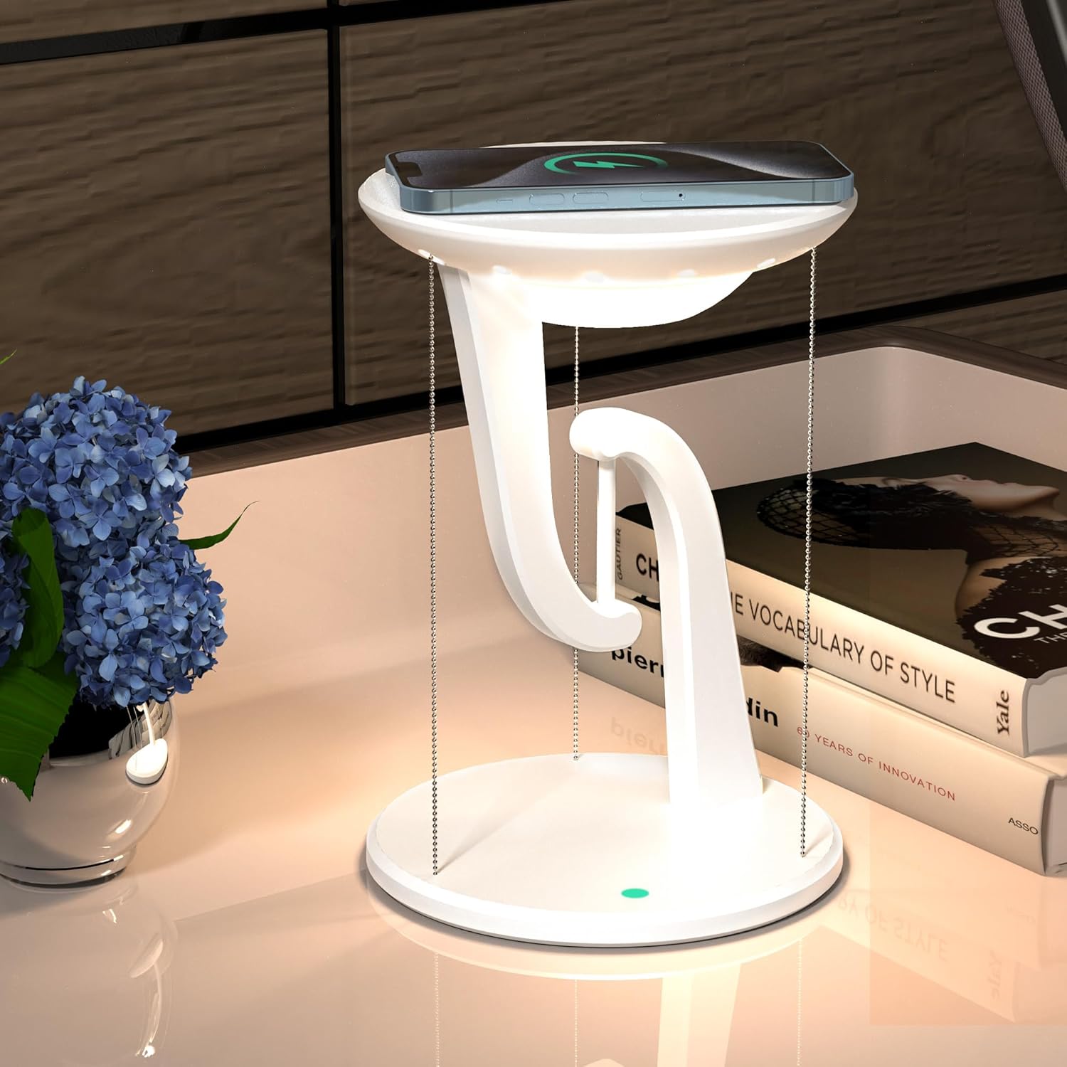 Night Light Wireless Charger Lamp,Ambient Light,LED Desk Lamp with ...