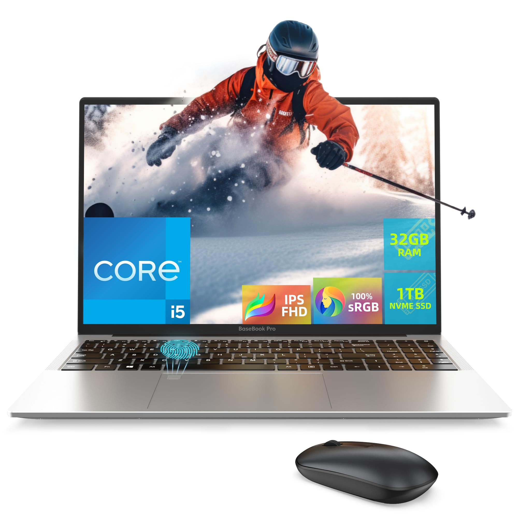 Amazon.com: Computadora portátil Core i5, portátiles BaseBook Pro de 16 ...