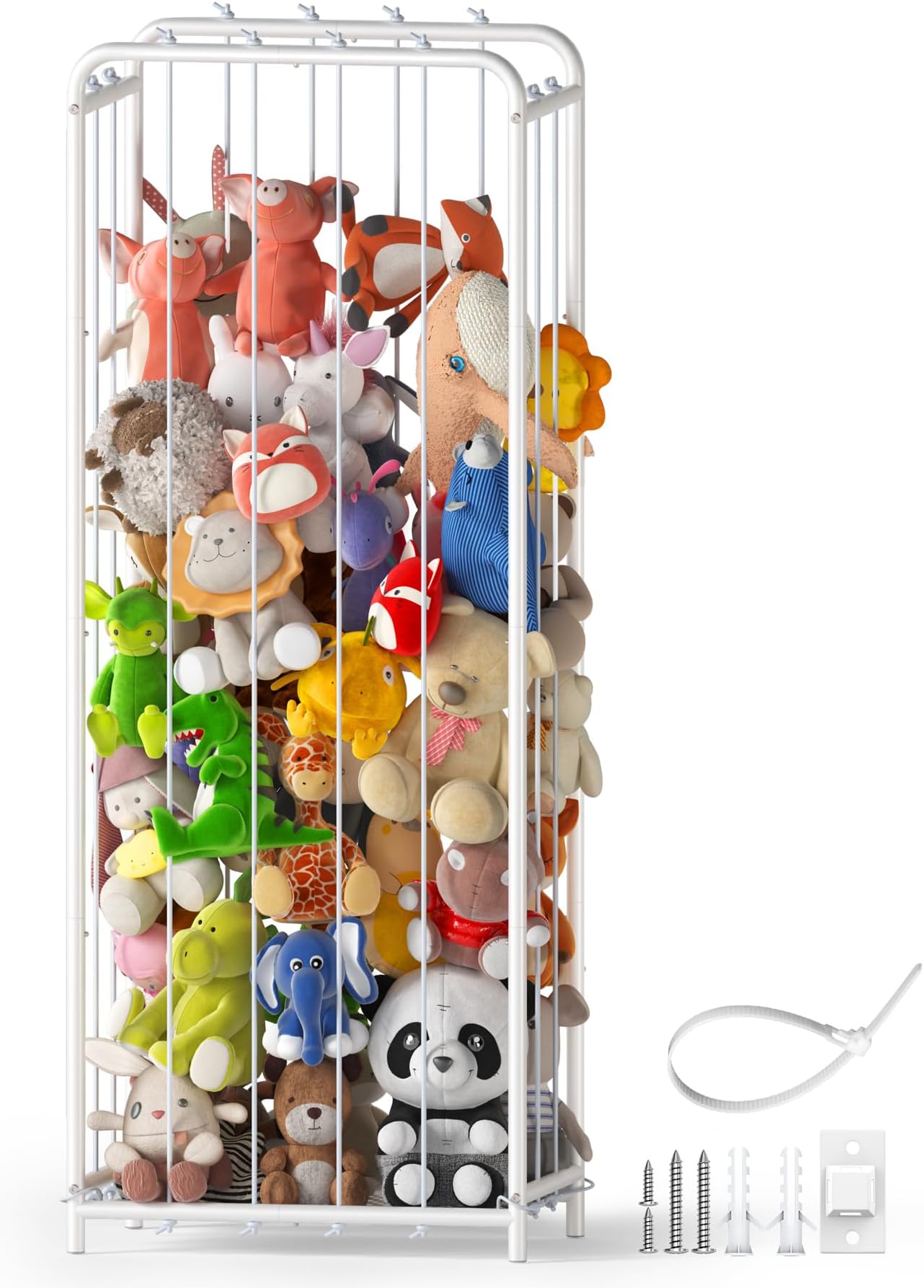 Amazon.com: Woodure Stuffed Animal Toy Storage Organizer, Wooden ...