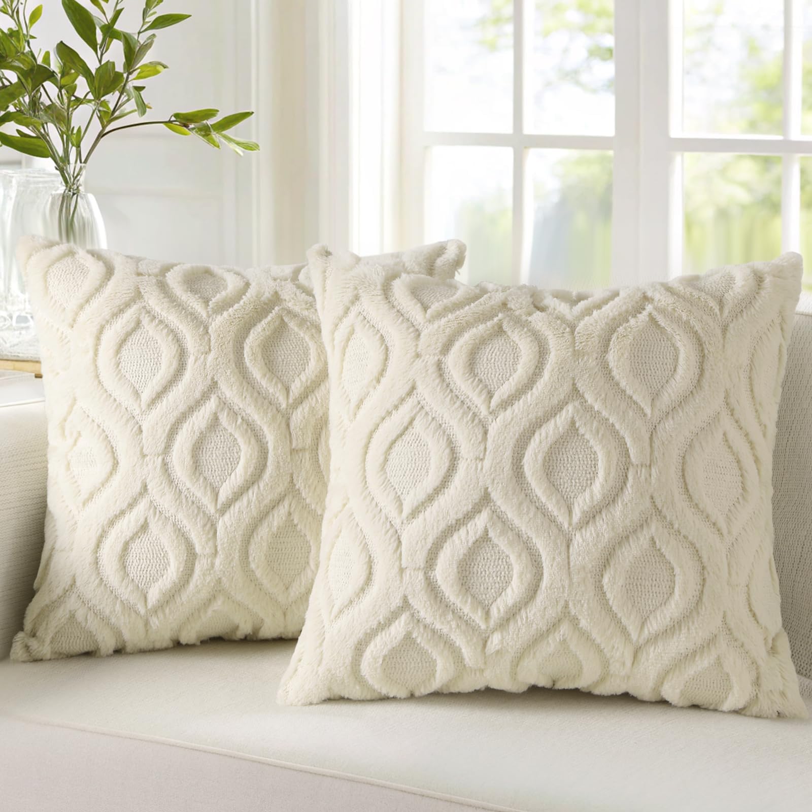 Amazon.com: decorUhome Decorative Throw Pillow Covers 16x16 Set of 2 ...