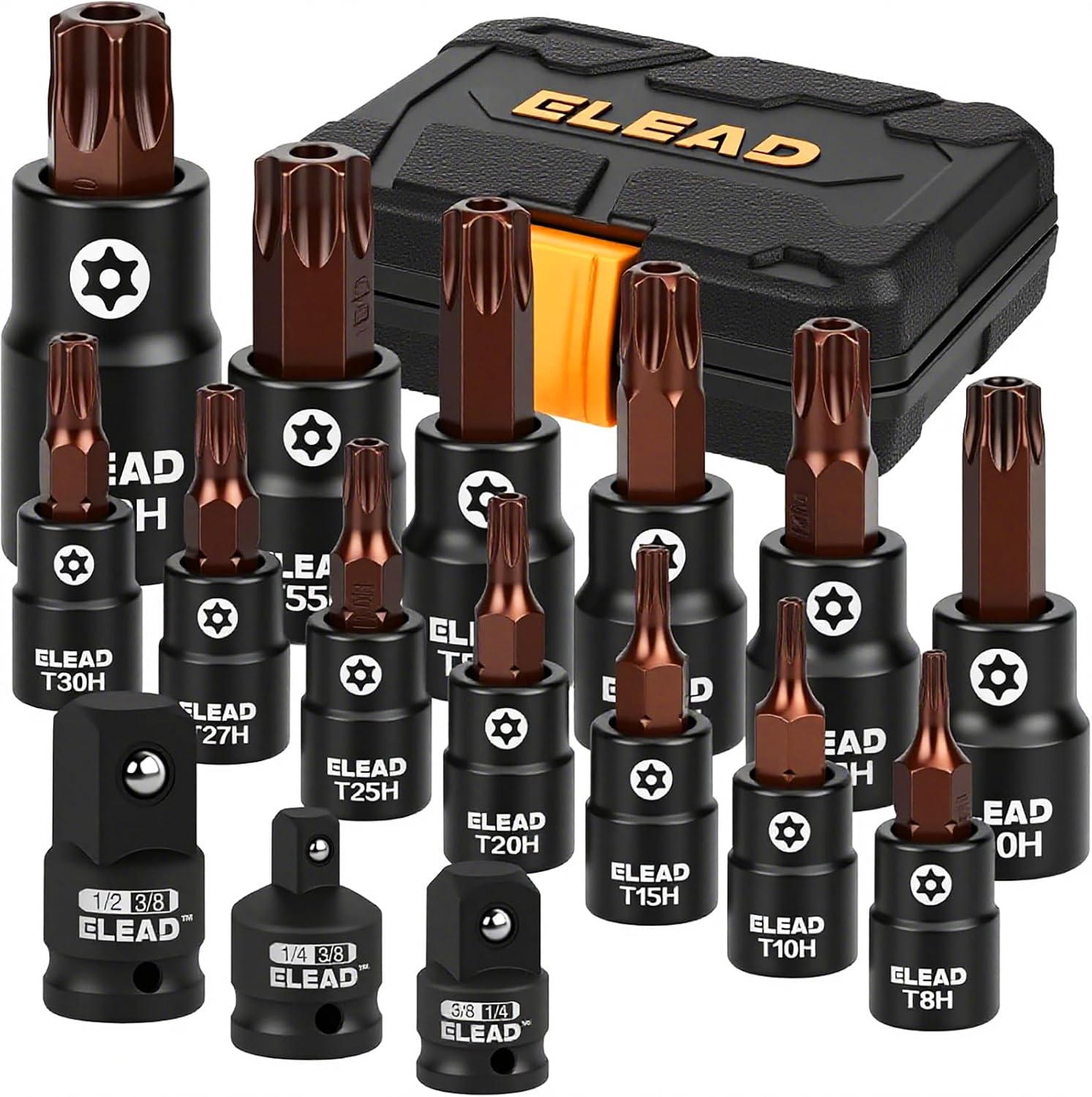 16-Piece Torx Bit Socket Set - Premium S2 Steel European Style T8-T60 ...