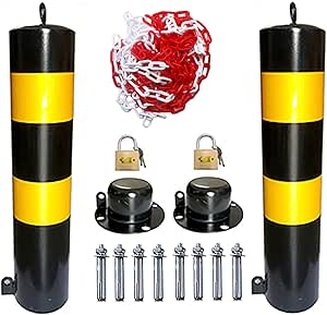 Amazon.com: 2 Parking Sign Post,Removable Bollard Post 21.7 Inches ...