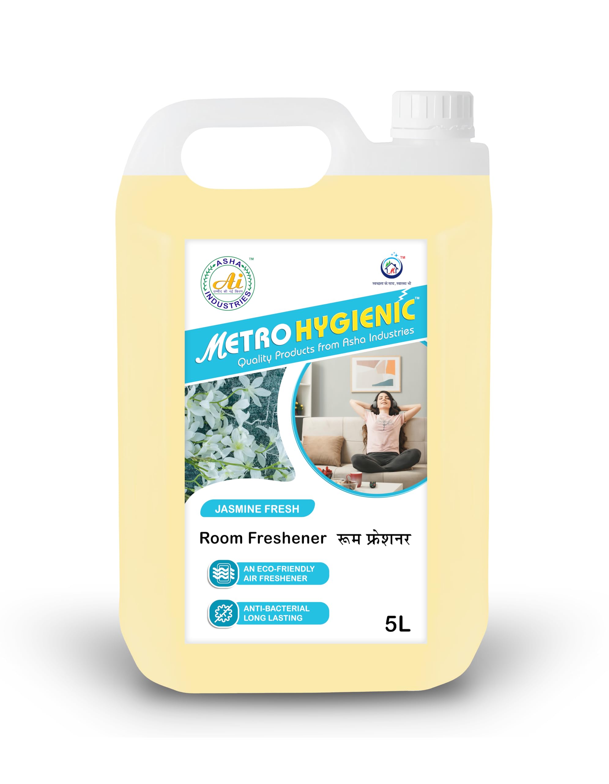 Metro Hygienic Room Freshener, 5L - Jasmine, Ready to Use, Water-Based ...