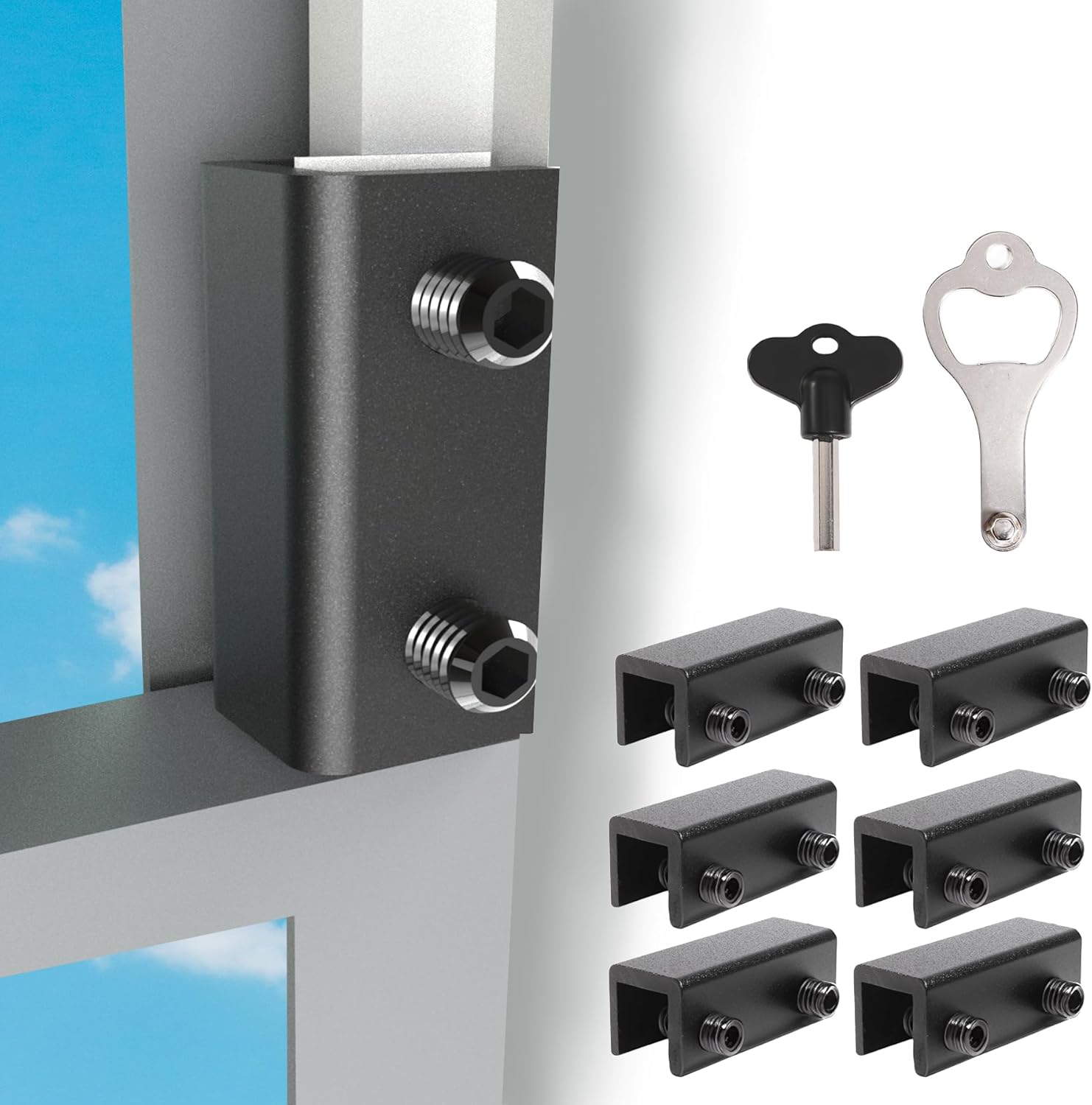 Jakaphoric Window Lock (6 Sets) Safety Window Lock, for Vertical and ...