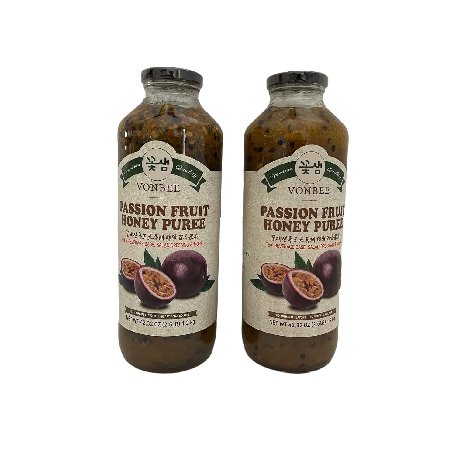 Amazon.com: Passion Fruit Honey Puree. 2 Bottles 42.32oz/ 2.6lb each