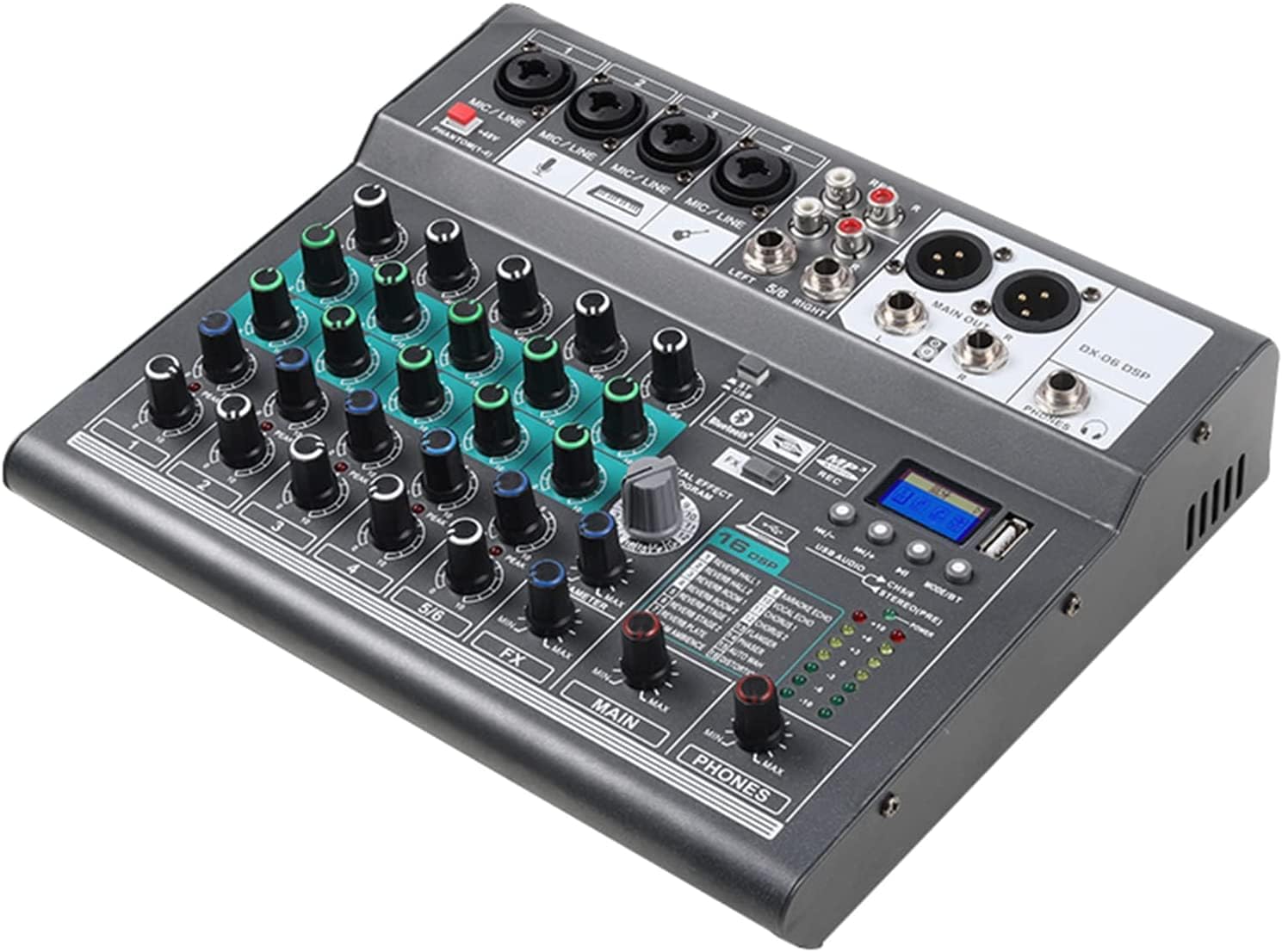 YOGAYE Professional DJ Mixer Board, Audio Mixer with 16 Effects ...