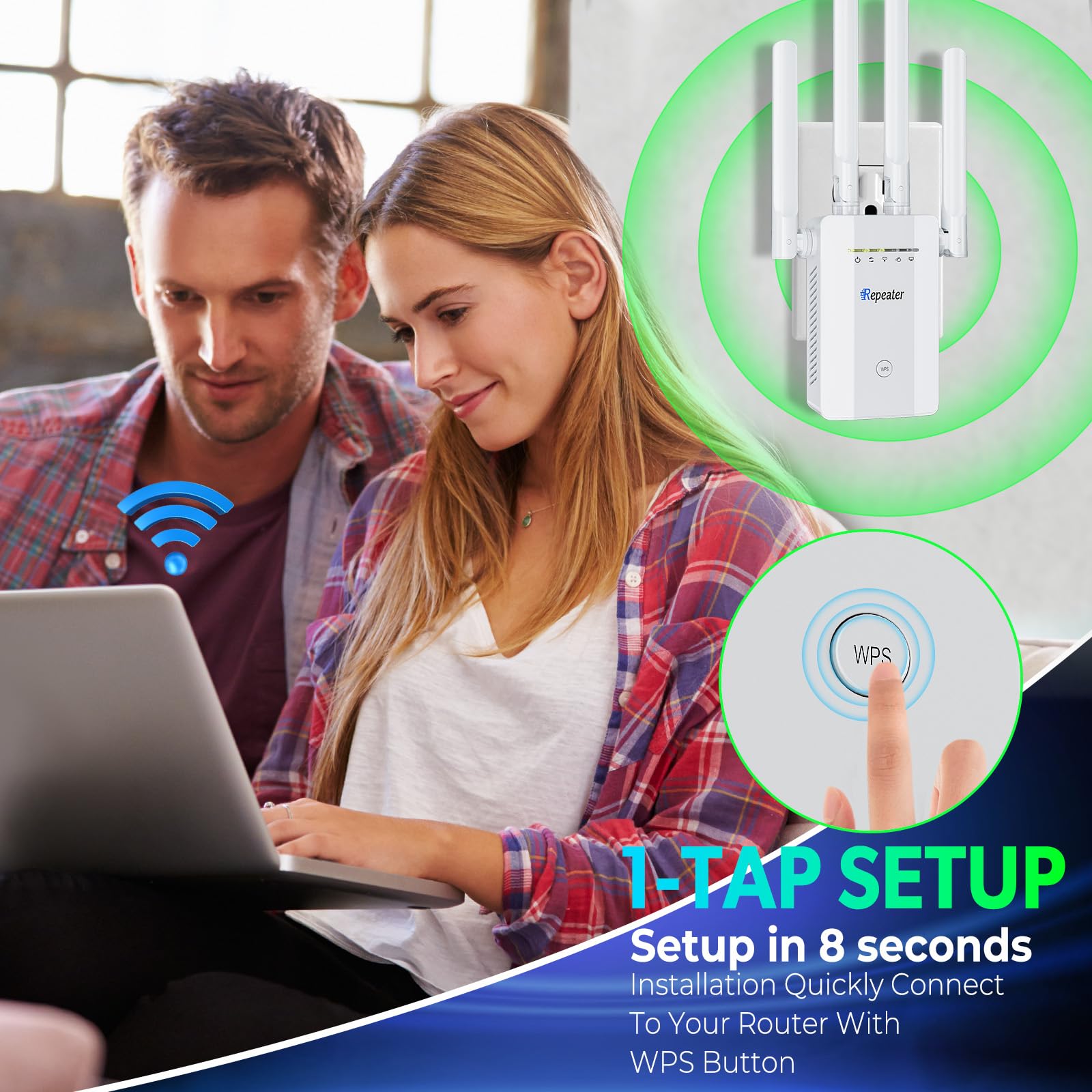 Snapklik.com : 2025 WiFi Extender Signal Booster, Wireless Internet Repeater And Signal ...