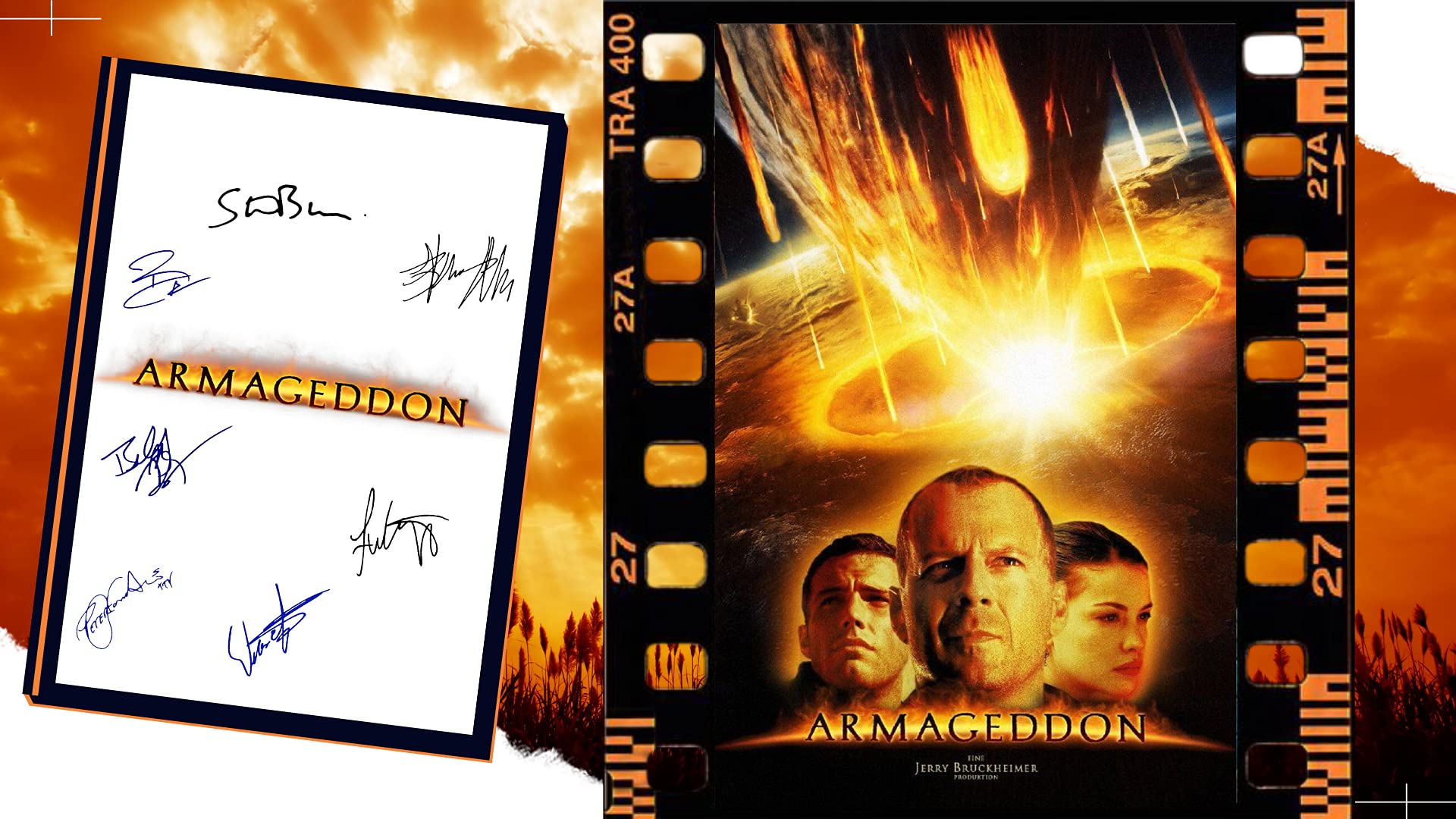Buy Armageddon Movie And Autograph Signed Print - Bruce Willis, Ben ...