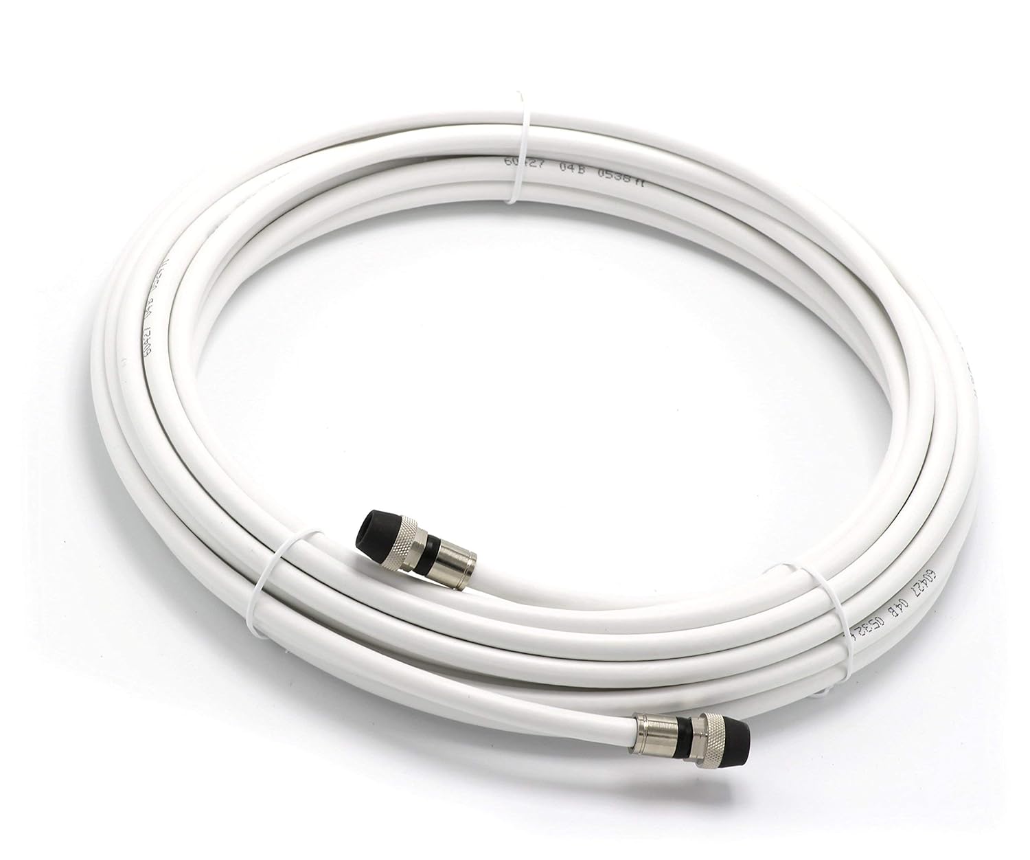 Amazon.com: 30' Feet, White RG6 Coaxial Cable with Rubber booted ...