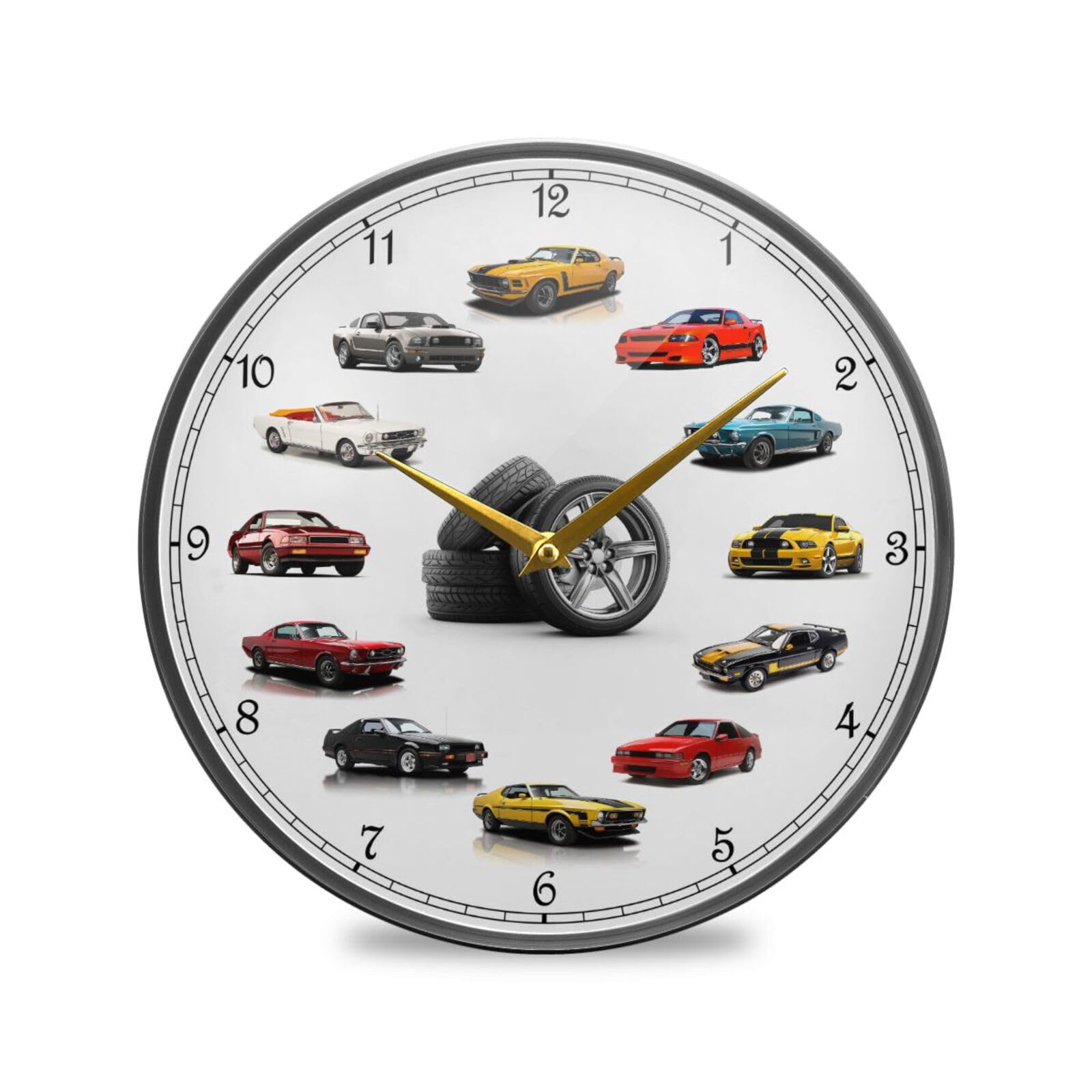 Amazon.com: WEVIBOFU Car Wall Clock Battery Operated Desk Clock, 12 ...