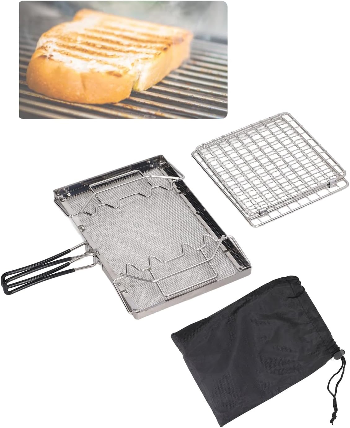 Amazon.com: Camping Toaster, 22x15x3 cm Stovetop Toaster Stable ...