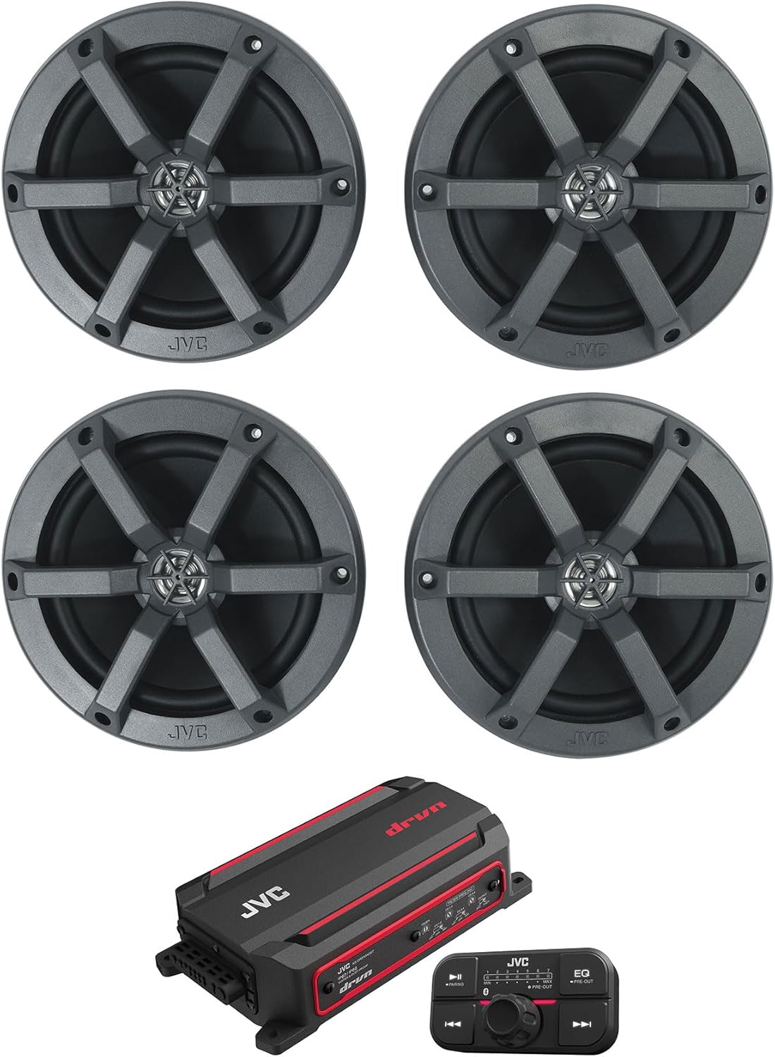 Amazon.com: Audiosavings Bundle: (2) Pair JVC CS-MS620 6.5" 50 Watts RMS 2-Way Coaxial Marine ...