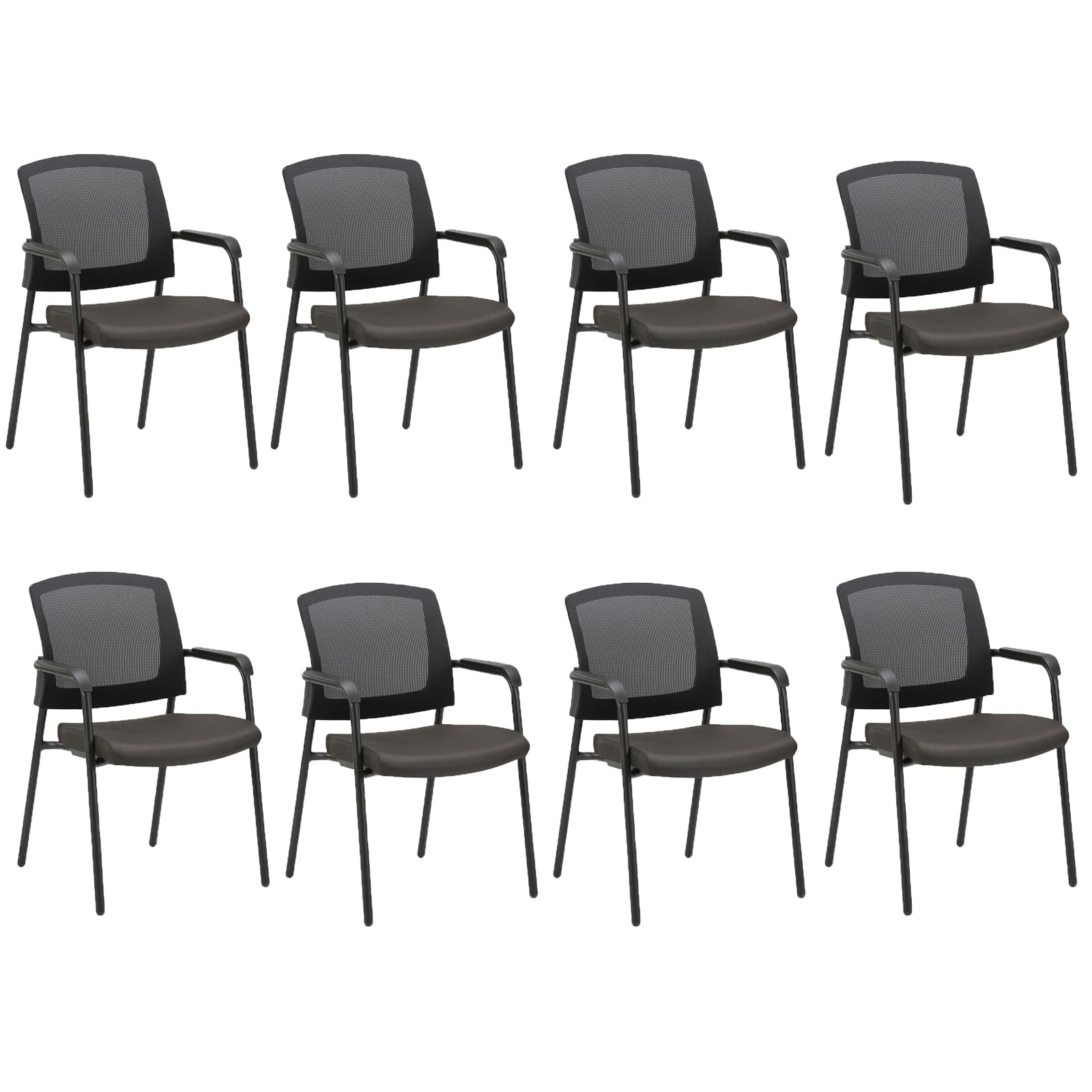 Amazon.com: CLATINA Black Stacking Chairs Stackable Waiting Room Chairs ...