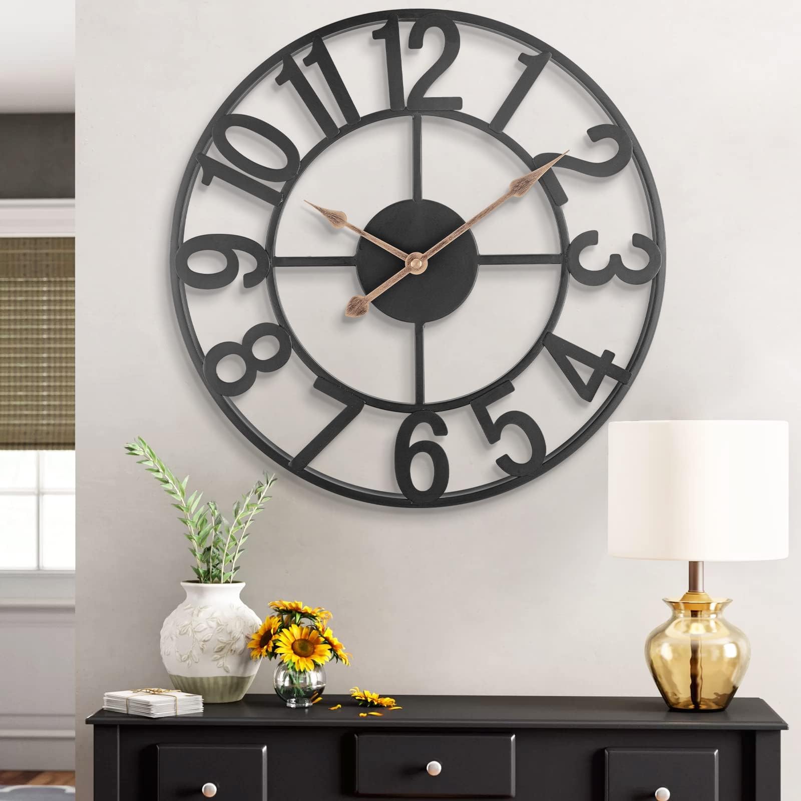 Amazon.com: FirsTime & Co. 27" Sullivan Wall Clock, Black,10081 : Home ...