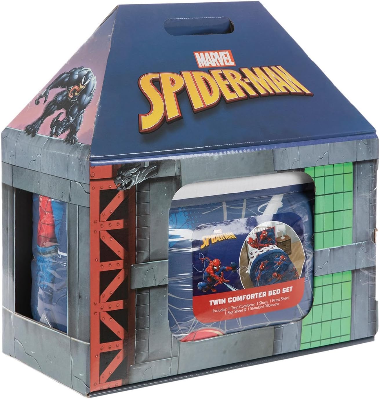 Amazon.com: Hobby Lobby Marvel Spider-Man Twin Comforter Bed Set, 5 ...