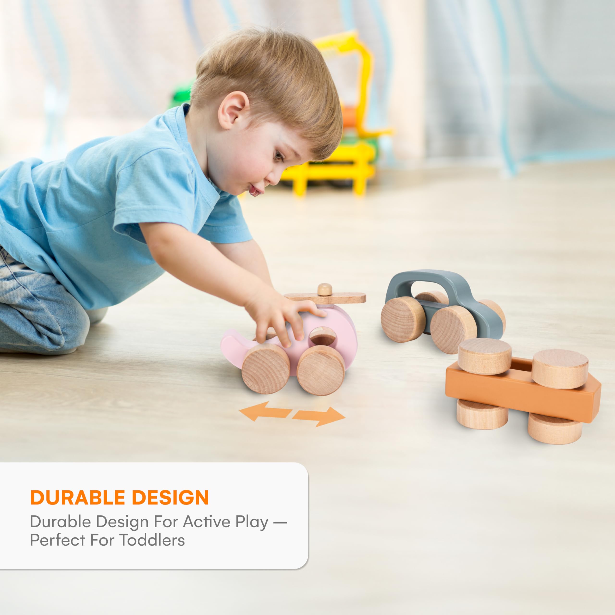 Snapklik.com : Childlike Behavior Wooden Car For Toddler - Wood Push ...