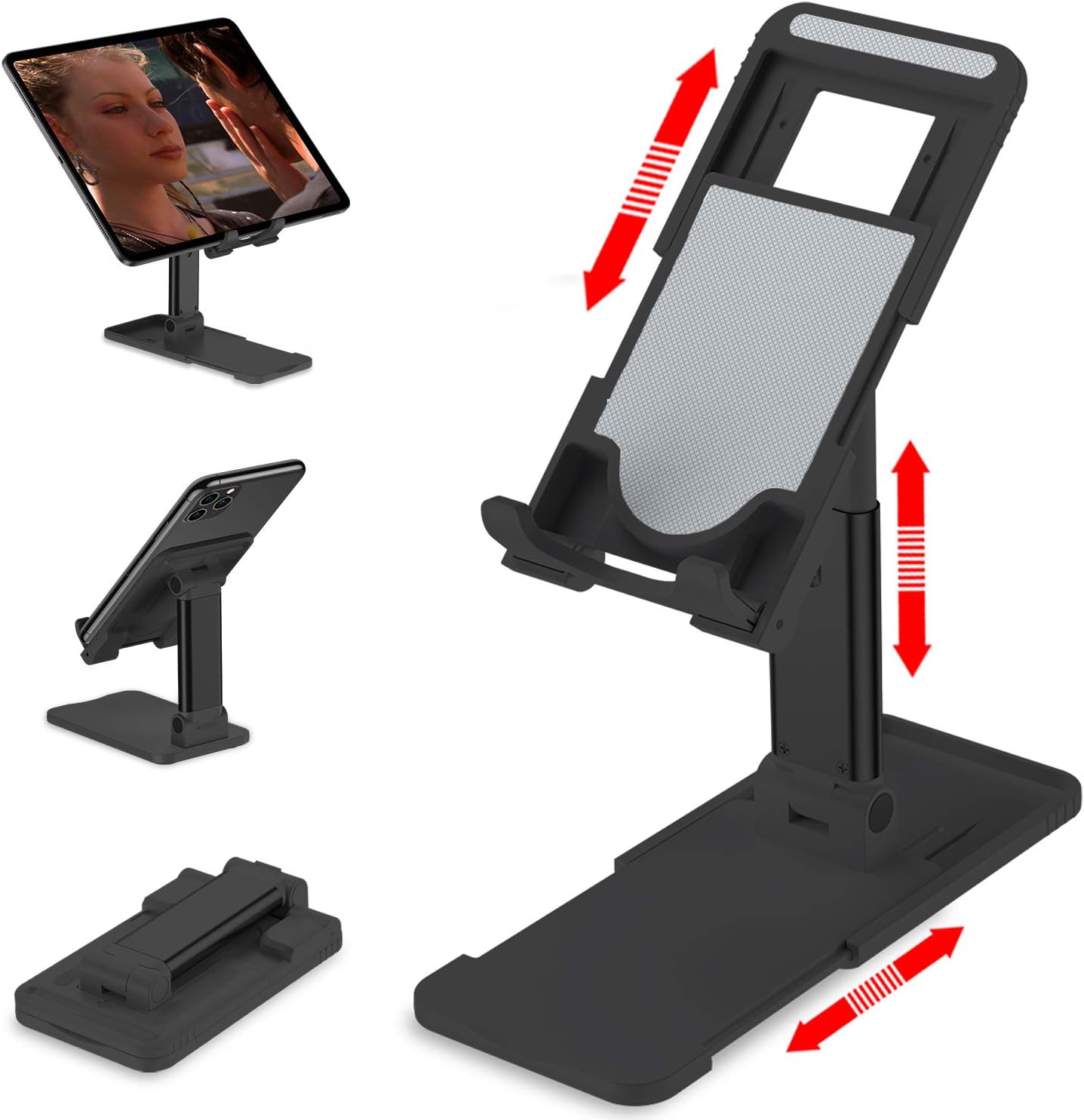 Amazon.com: Foldable Cell Phone Stand for Desk - Angle Height ...