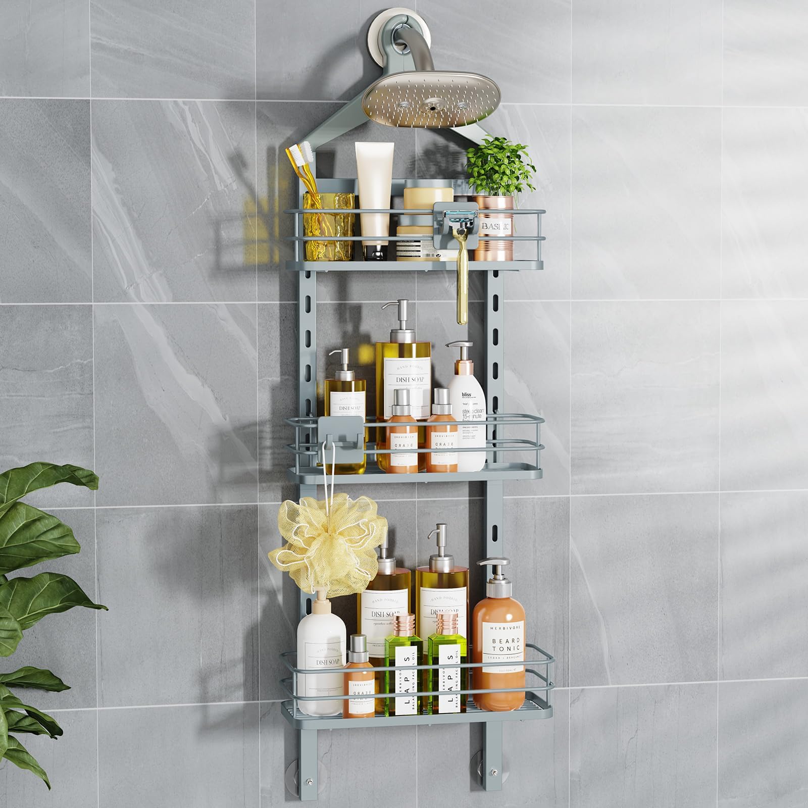 Amazon.com: WXCGX Hanging Shower Caddy Over Shower Head: Extra Long ...