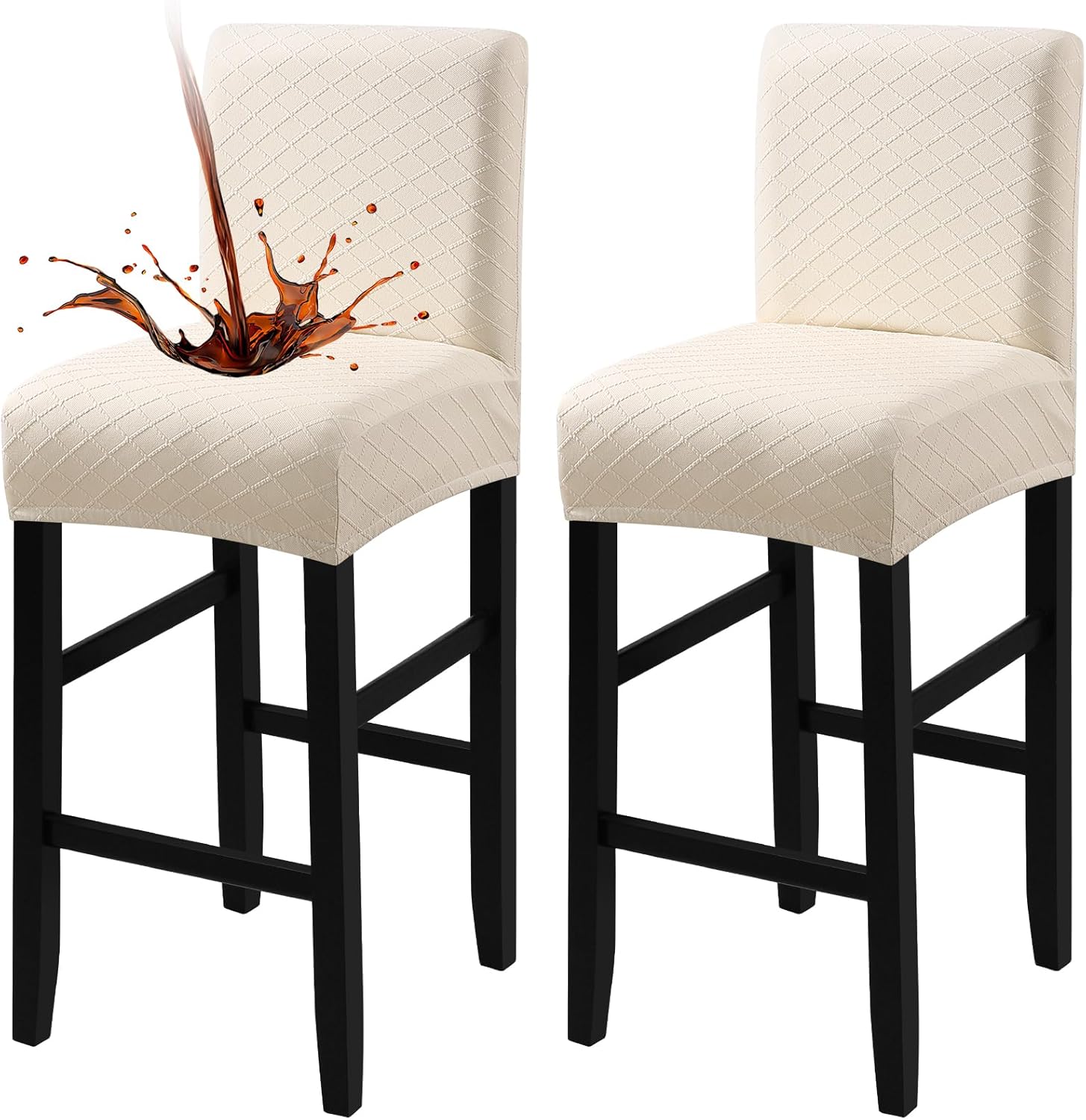 Amazon.com: Fuloon Waterproof Bar Stool Covers 2 PCS, Stretch Pub Tall ...