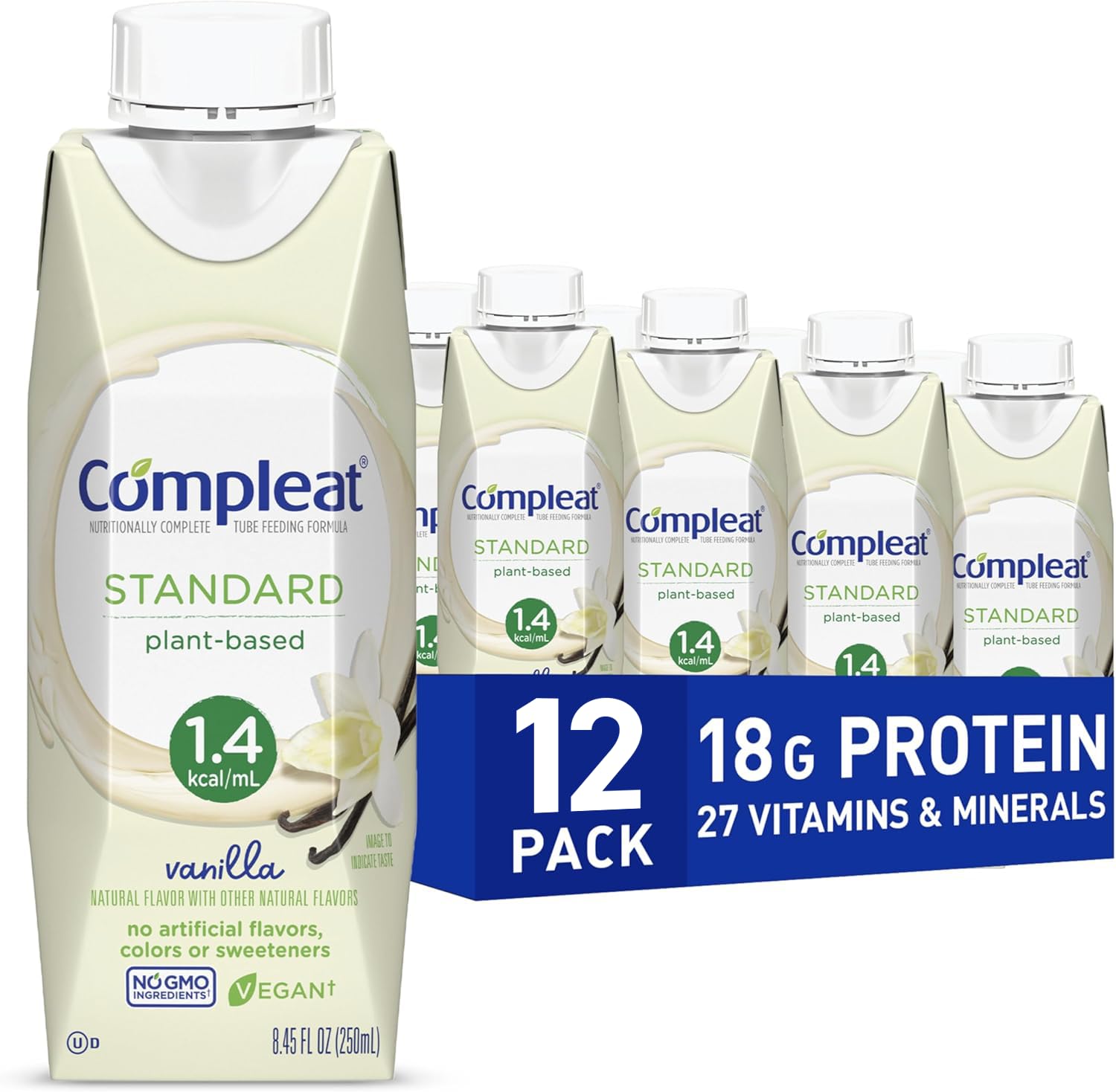 Amazon.com : Compleat Standard 1.4 Plant-Based Vanilla Nutrition Shake ...