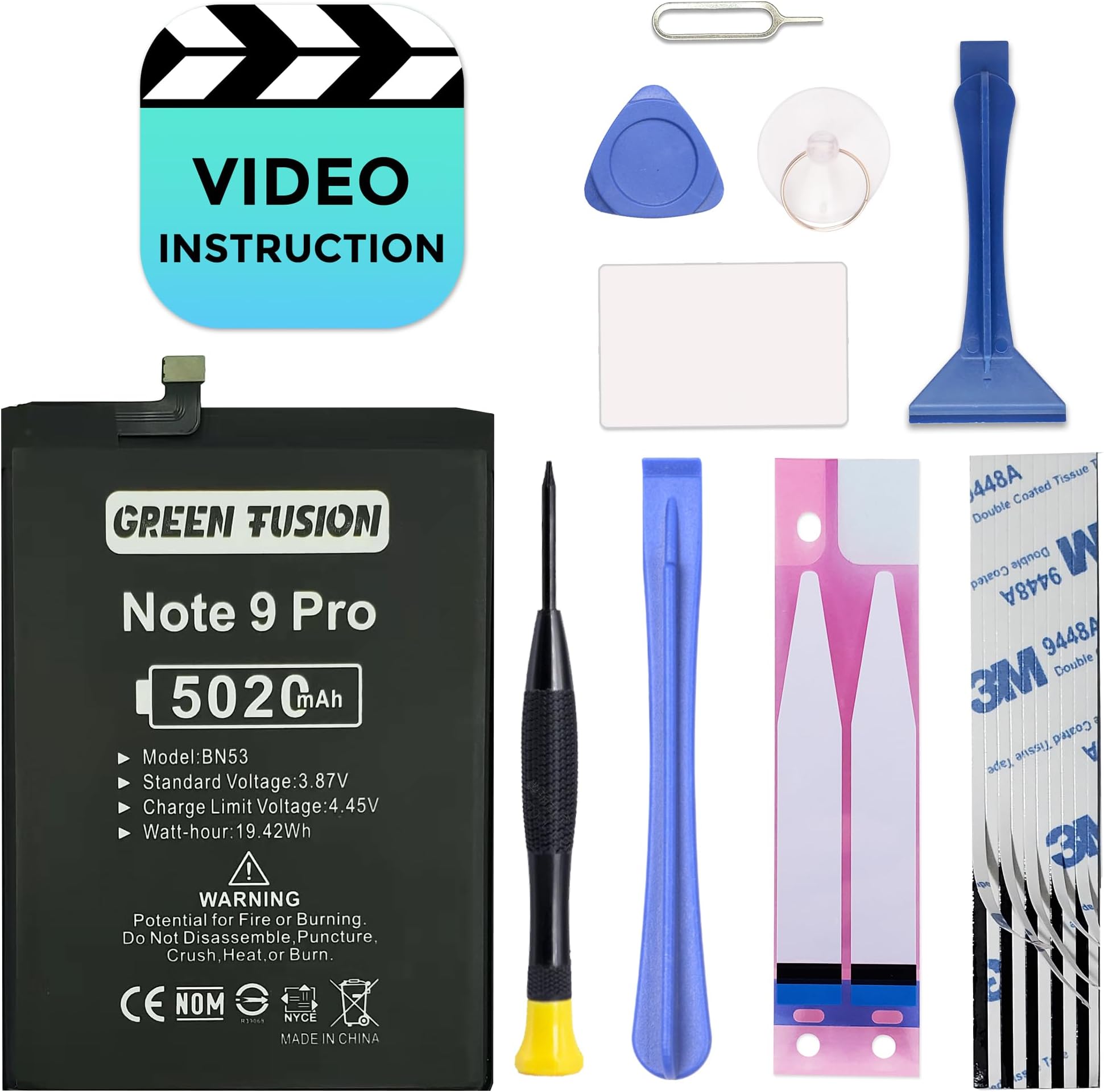 Amazon.com: E-YIIVIIL Replacement Battery BN53 Compatible with Xiaomi ...