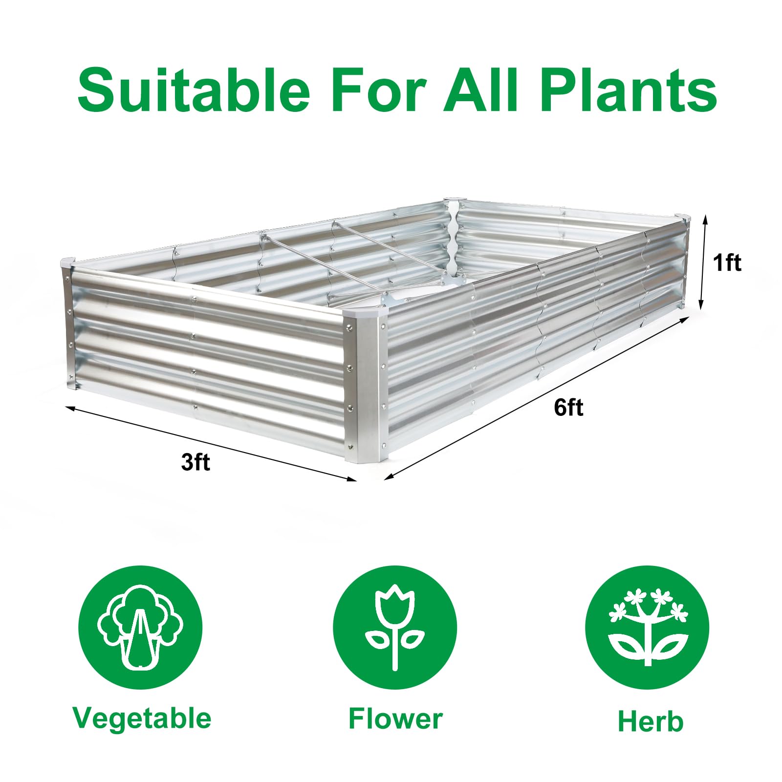 Snapklik.com : JERIA 631ft Raised Garden Bed