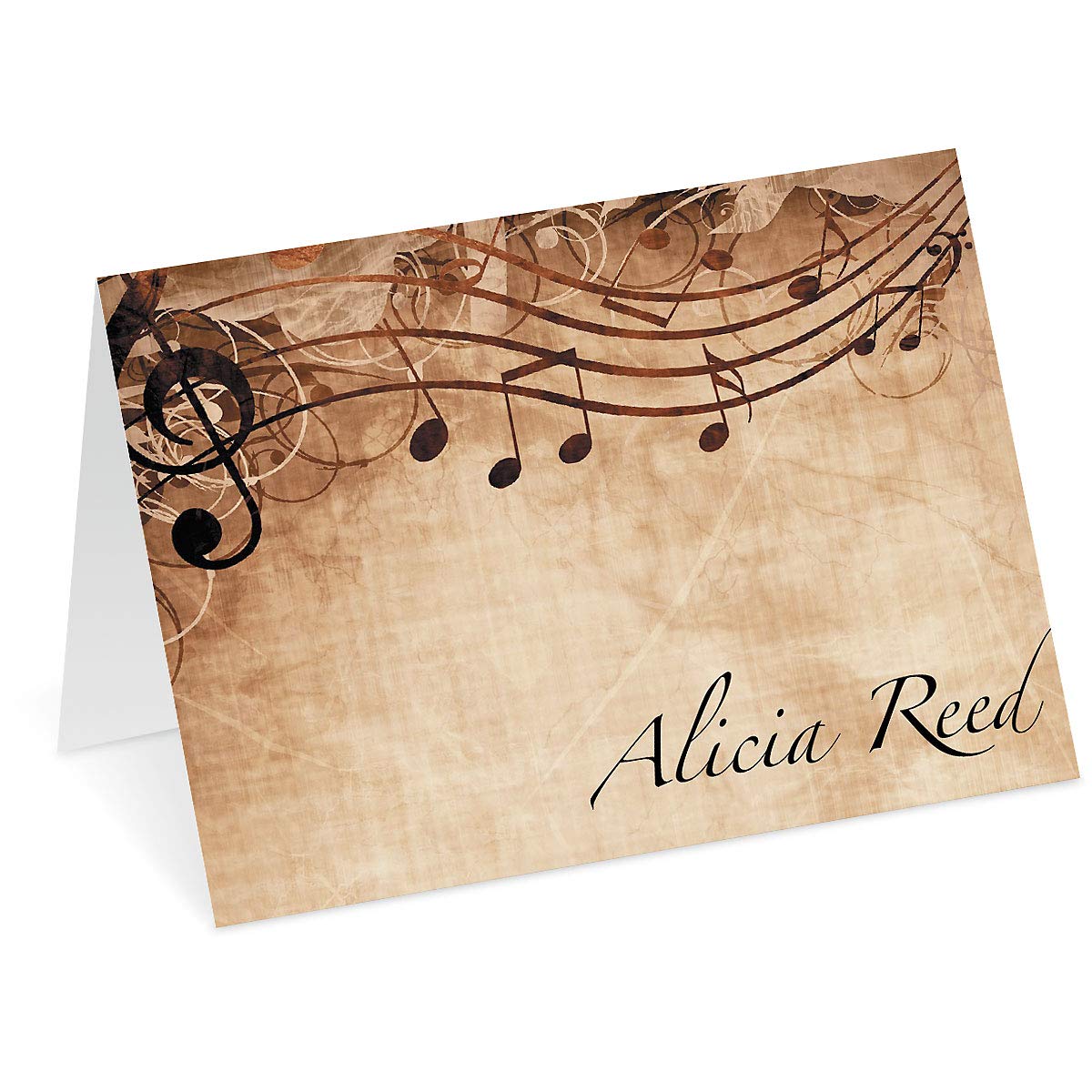 Music Note Cards Inside Invitations