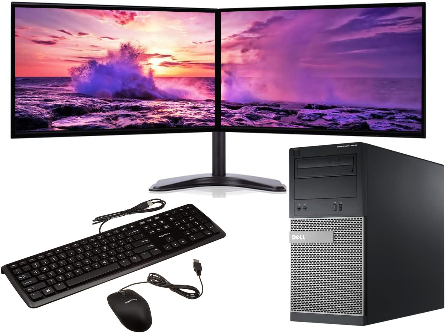 COMPUCLEAR Complete set Dual 22 inch Monitors & OptiPlex - Core i3-4130 ...