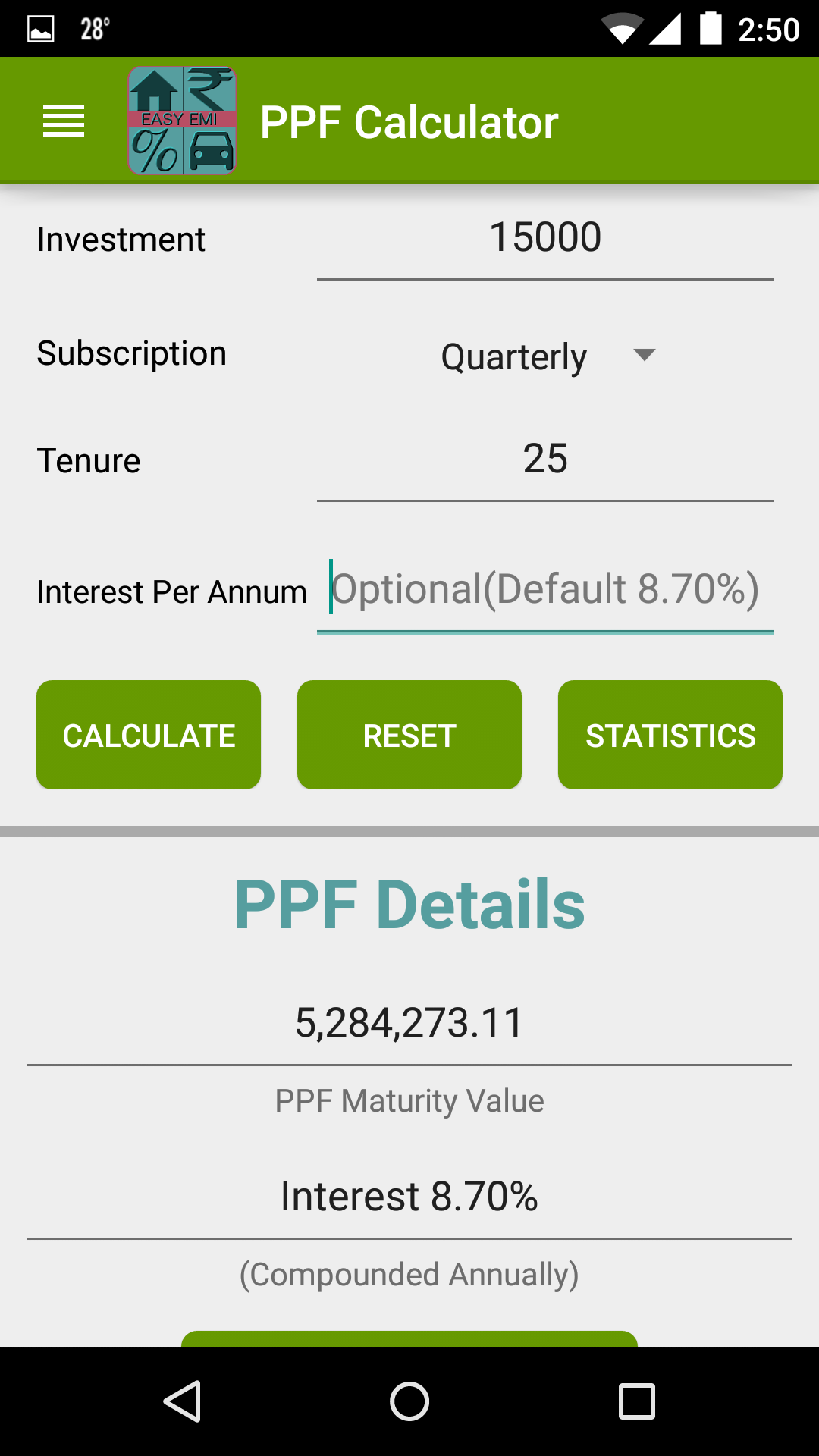 Easy EMI,PPF Calculator - App on Amazon Appstore