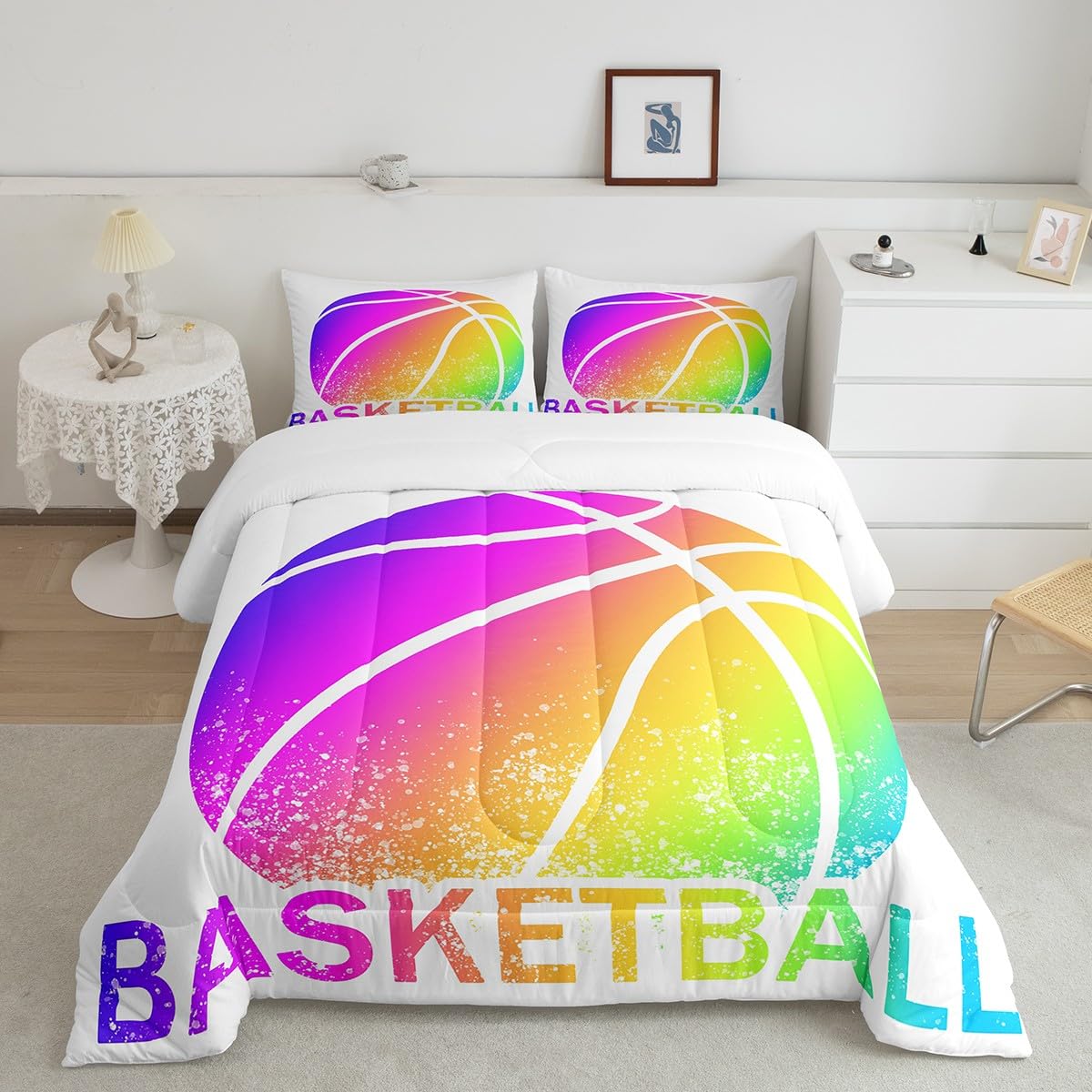 Amazon.com: Basketball Bedding Set Kids Sports Theme Comforter Set 3D ...