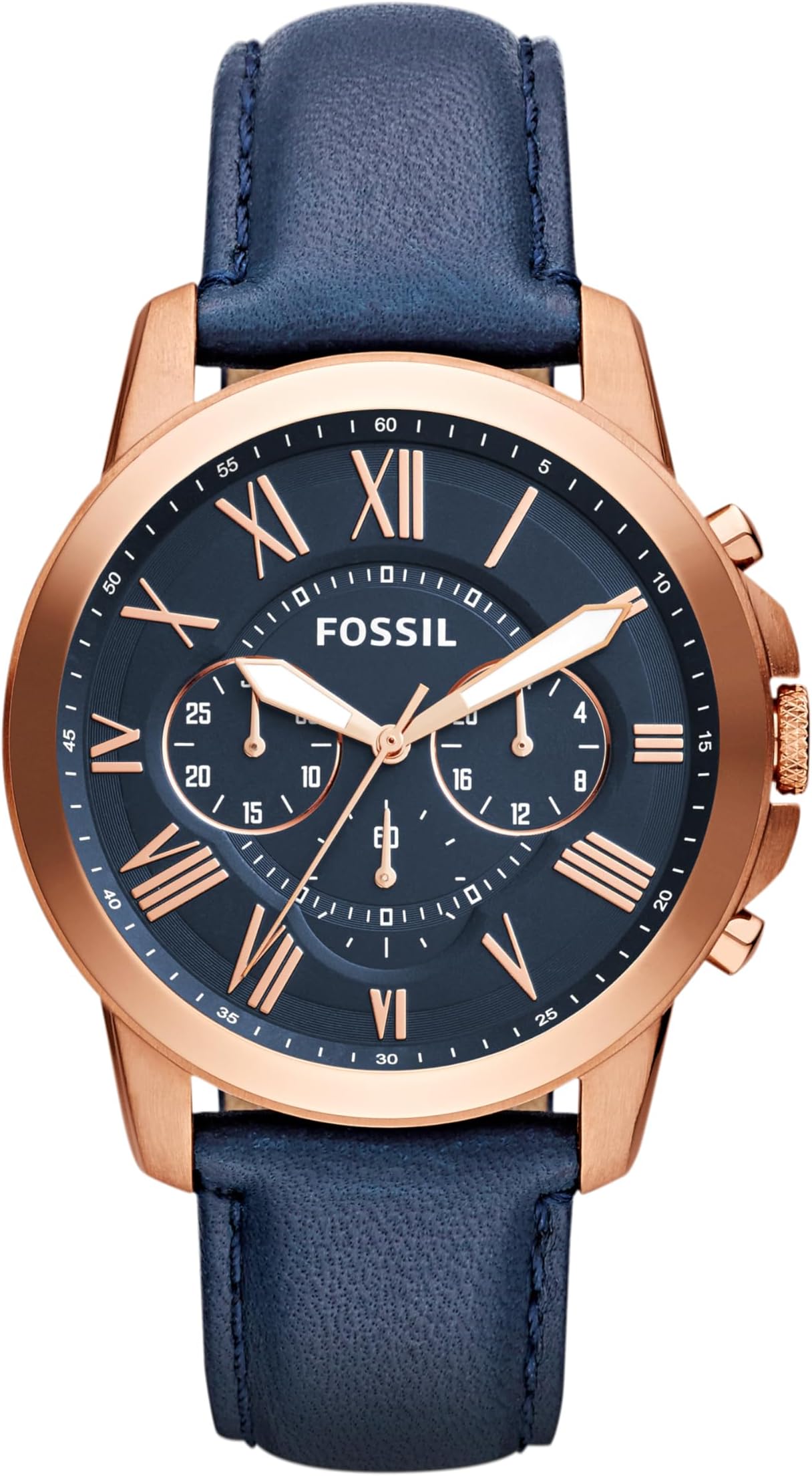 Buy Fossil Men Leather Bronson Analog Black Dial Watch-Me3219, Band ...