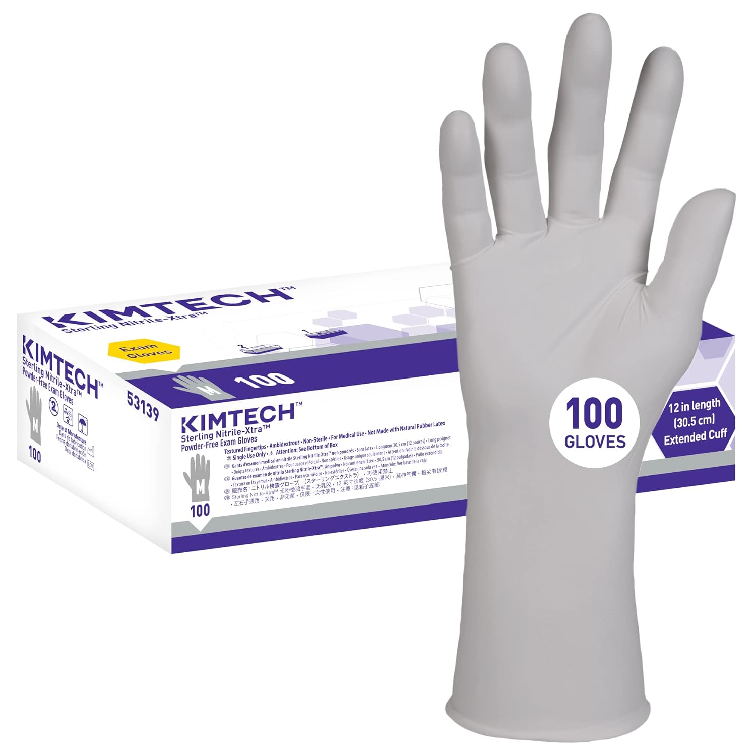 Kimtech™ Sterling Nitrile-Xtra™ Exam Gloves (53139), 3.5 Mil, 12 ...