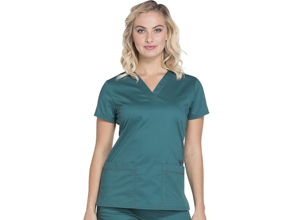 Dickies Gen Flex Women Scrubs Top V-Neck Dk800 International Shipping