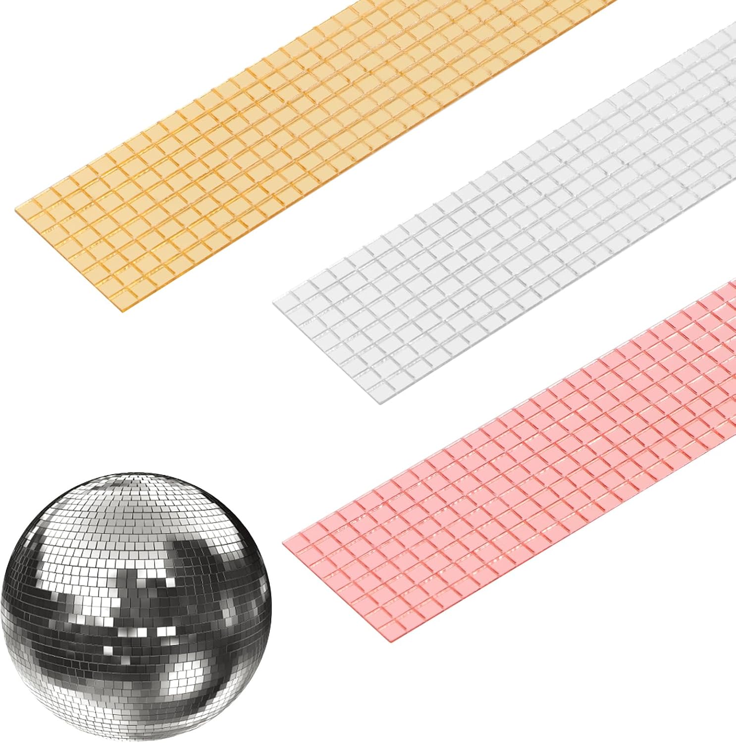 7680 Pcs Mirror Mosaic Tiles Self - Adhesive Mosaic Tiles Square Glass ...