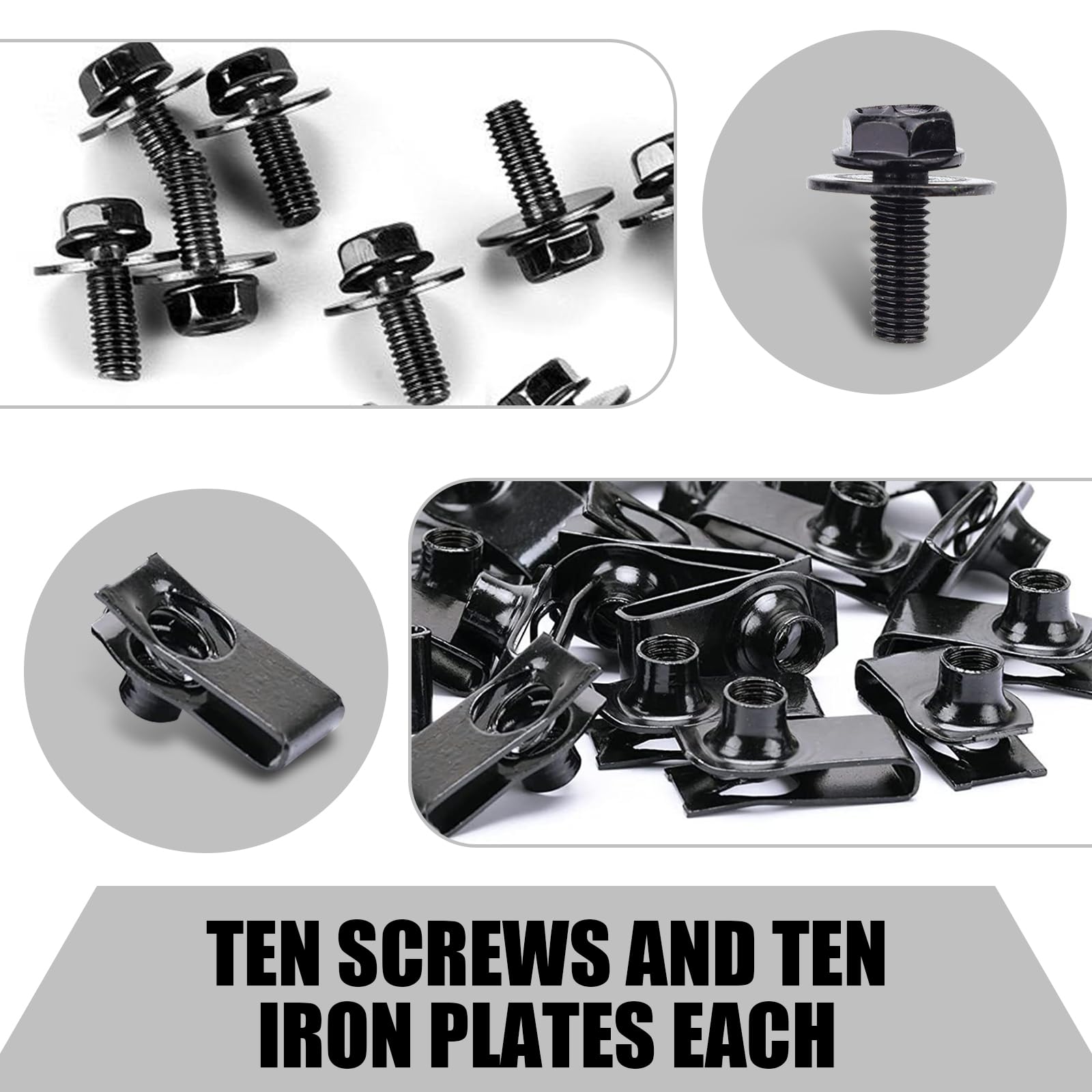 Snapklik.com : JawGrew 20 PCS Trailer U-Bolt Kit, Metal Bumper Repair ...