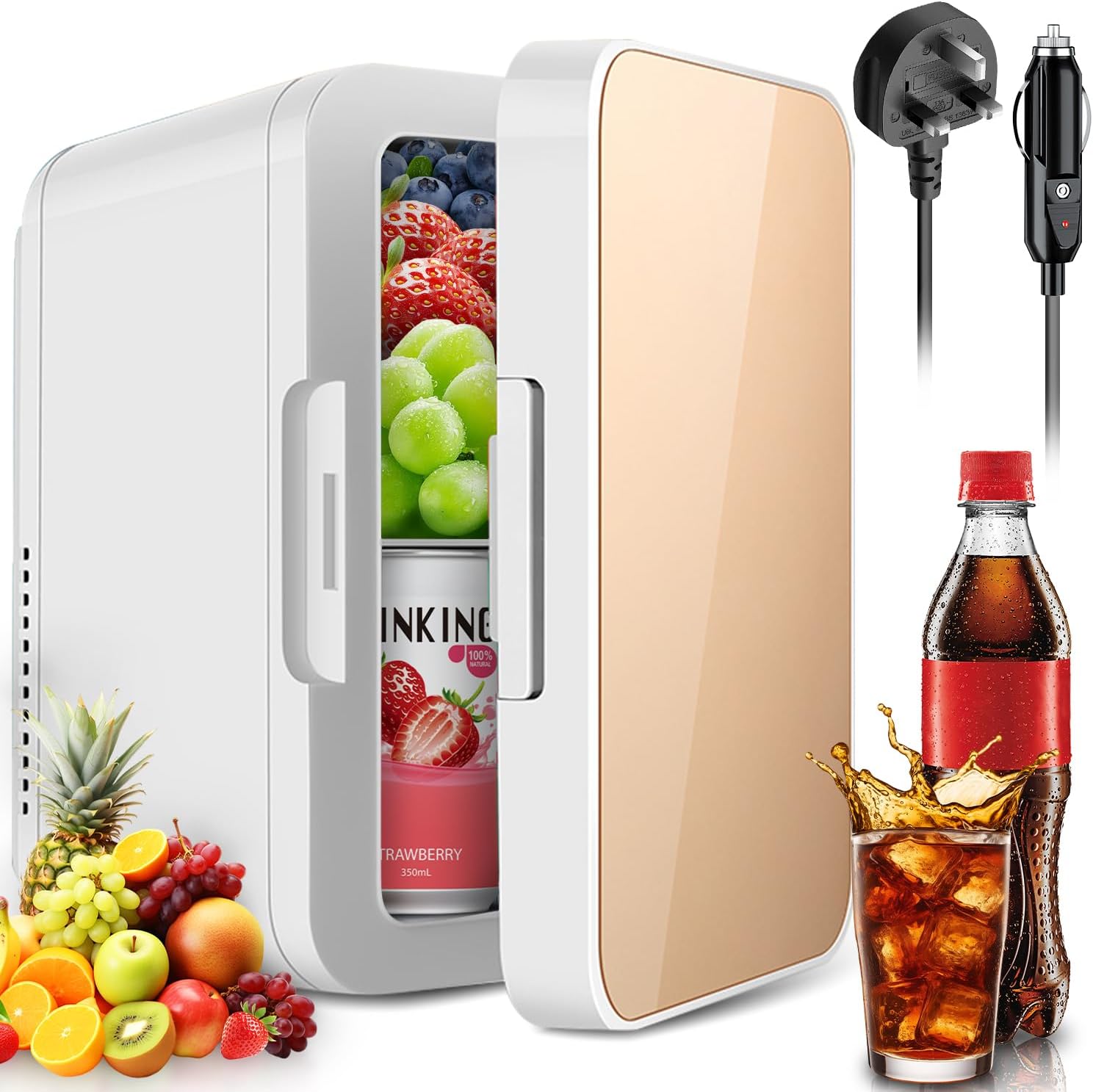 Xkimos Mini Fridge,8L Portable Mini Refrigerator Cooler and Warmer ...