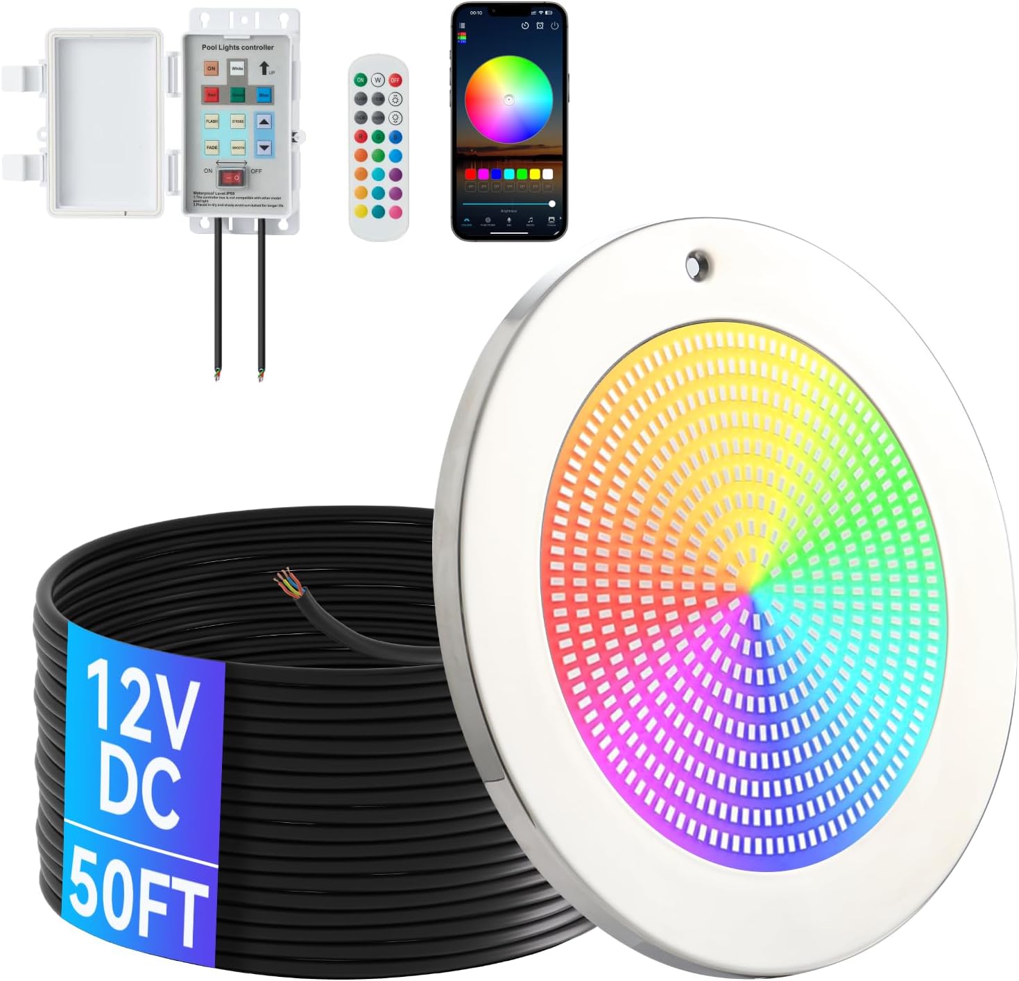 Amazon.com : Life-Bulb Smart Pool LED Pool Lights for Inground Pool ...