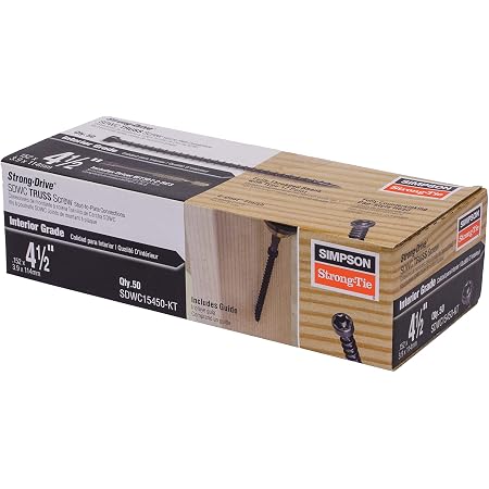 Amazon.com: Simpson SDWC15450-KT .152x4-1/2" SDWC Truss Screw w/Bit 4-1 ...