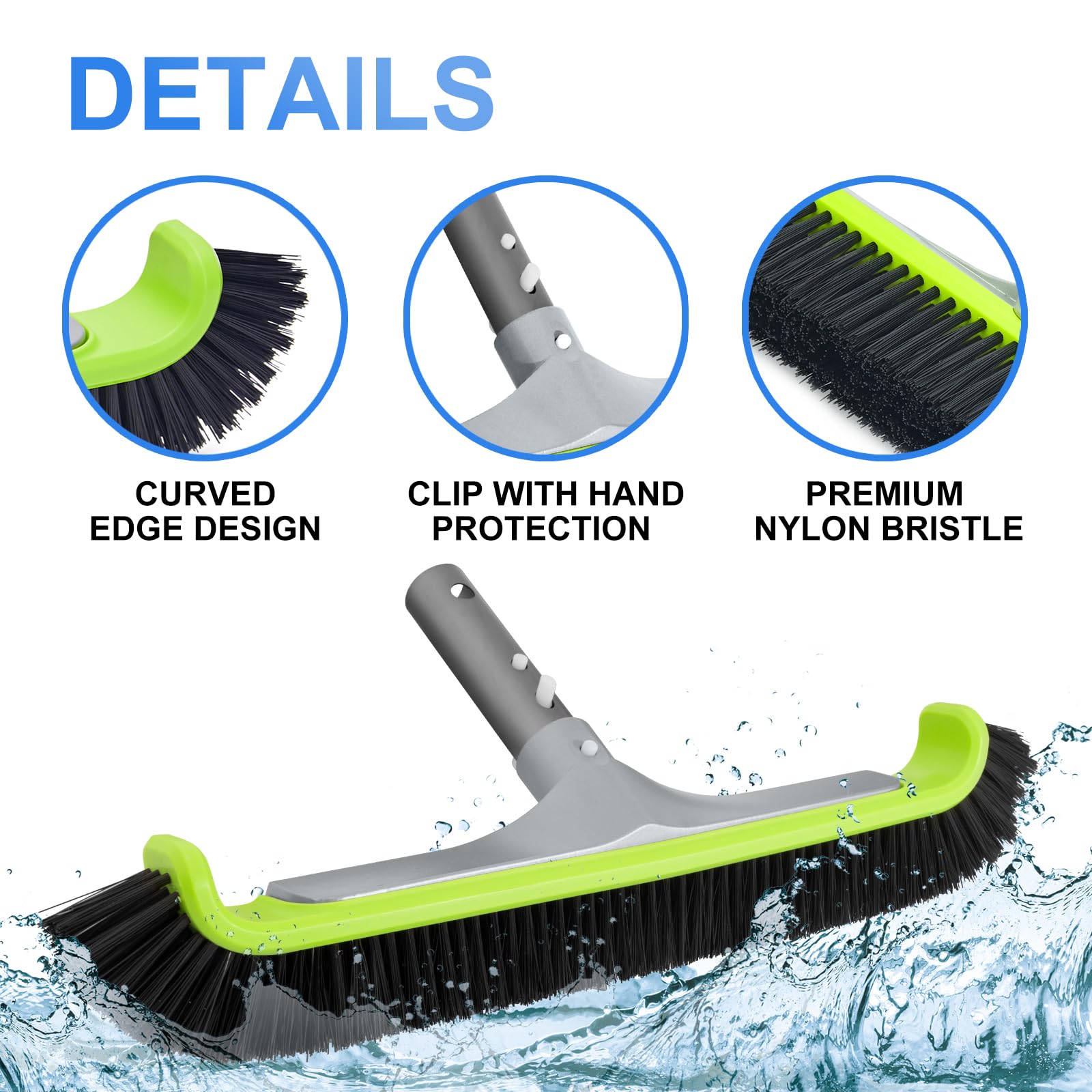 Snapklik.com : Sepetrel Upgraded Pool Brush Head For Cleaning Pool ...