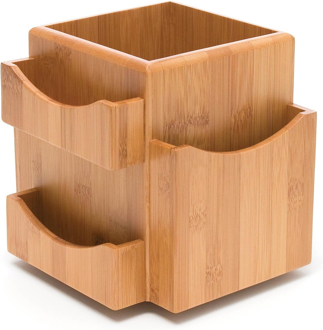 Amazon.com: Lipper International 1810 Bamboo Wood Revolving Desk ...