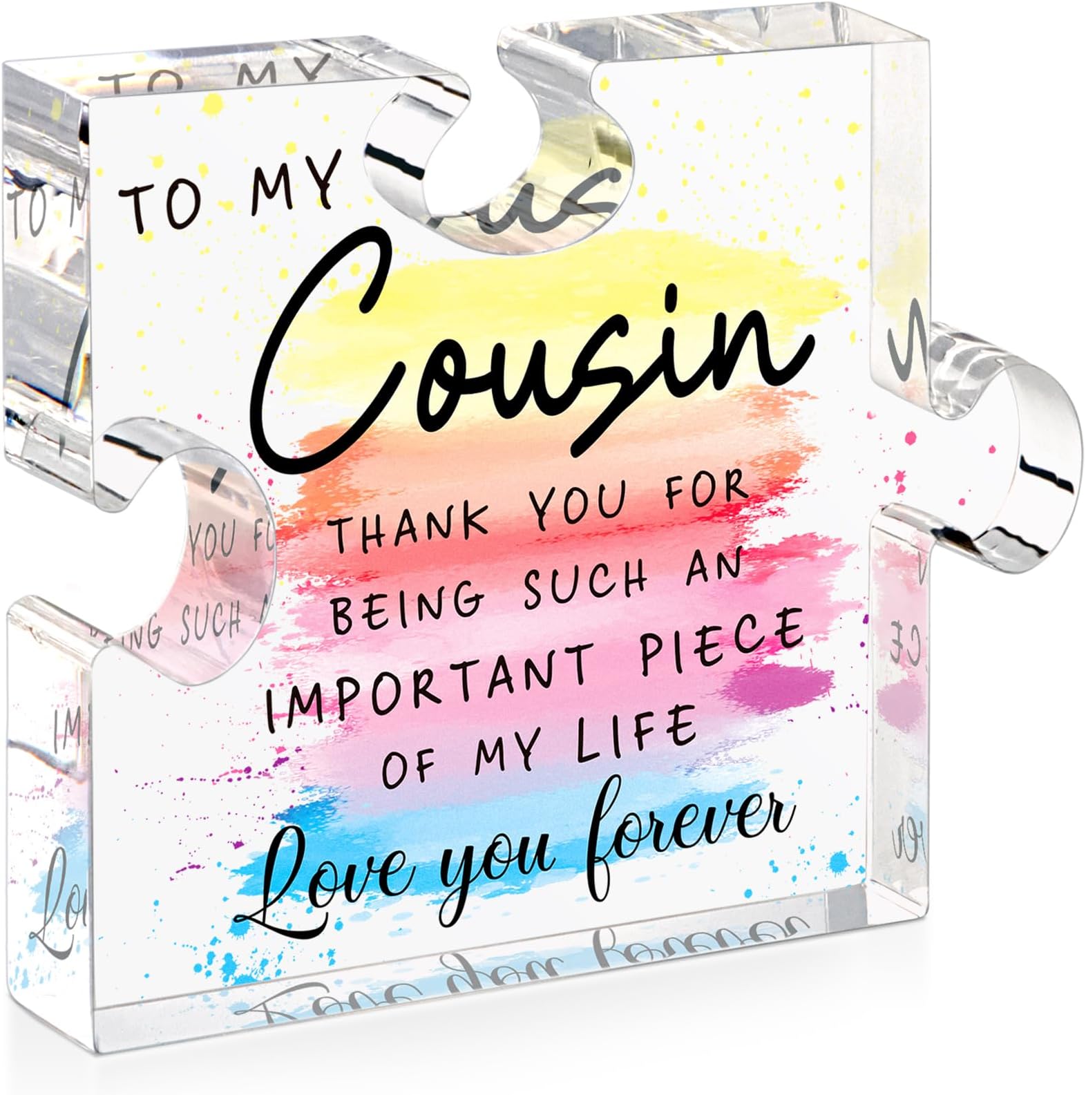 Amazon.com: Cousin Sister Acrylic Desk Plaque Sign - Christmas ...